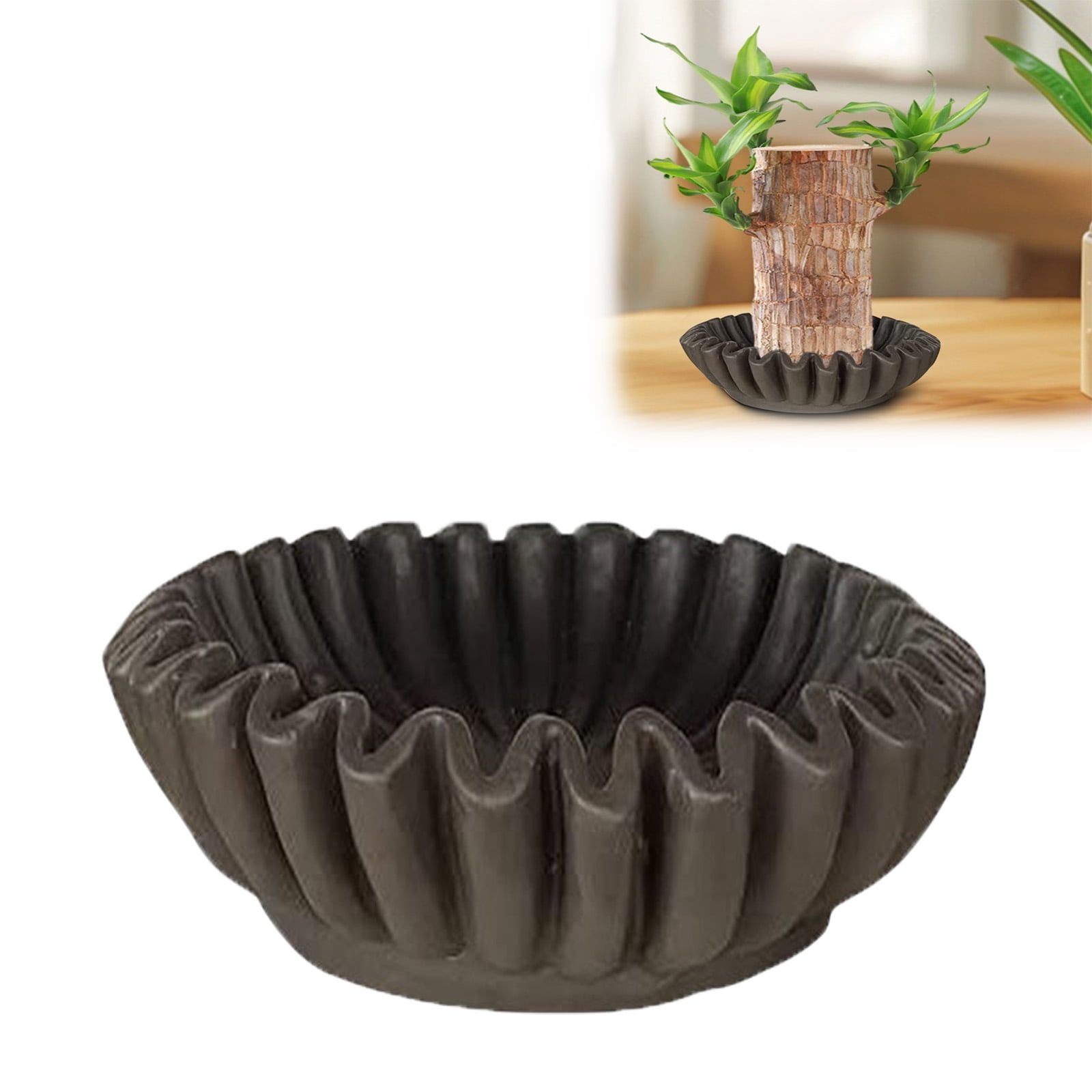Fluted Ruffle Decorative Bowl Stylish and Practical Resin Decorative ...