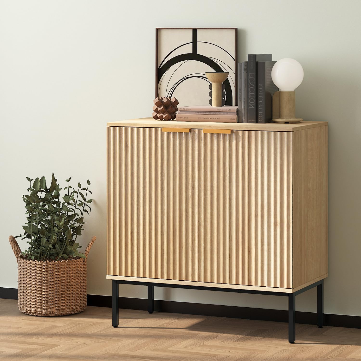 Fluted Sideboard Cabinet, Buffet Cabinets with Storage,Flute Cabinets ...