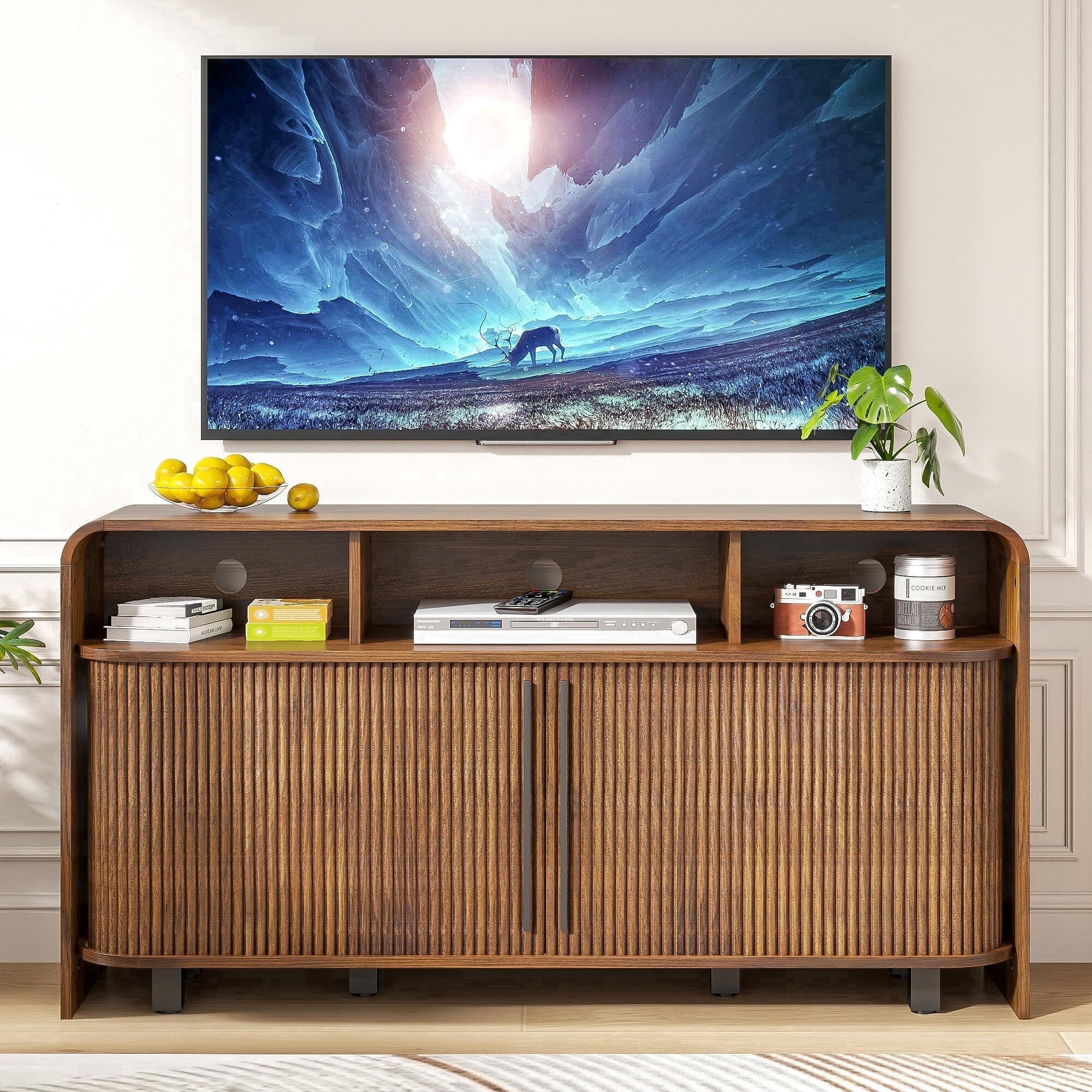 Fluted TV Stand for 55-65