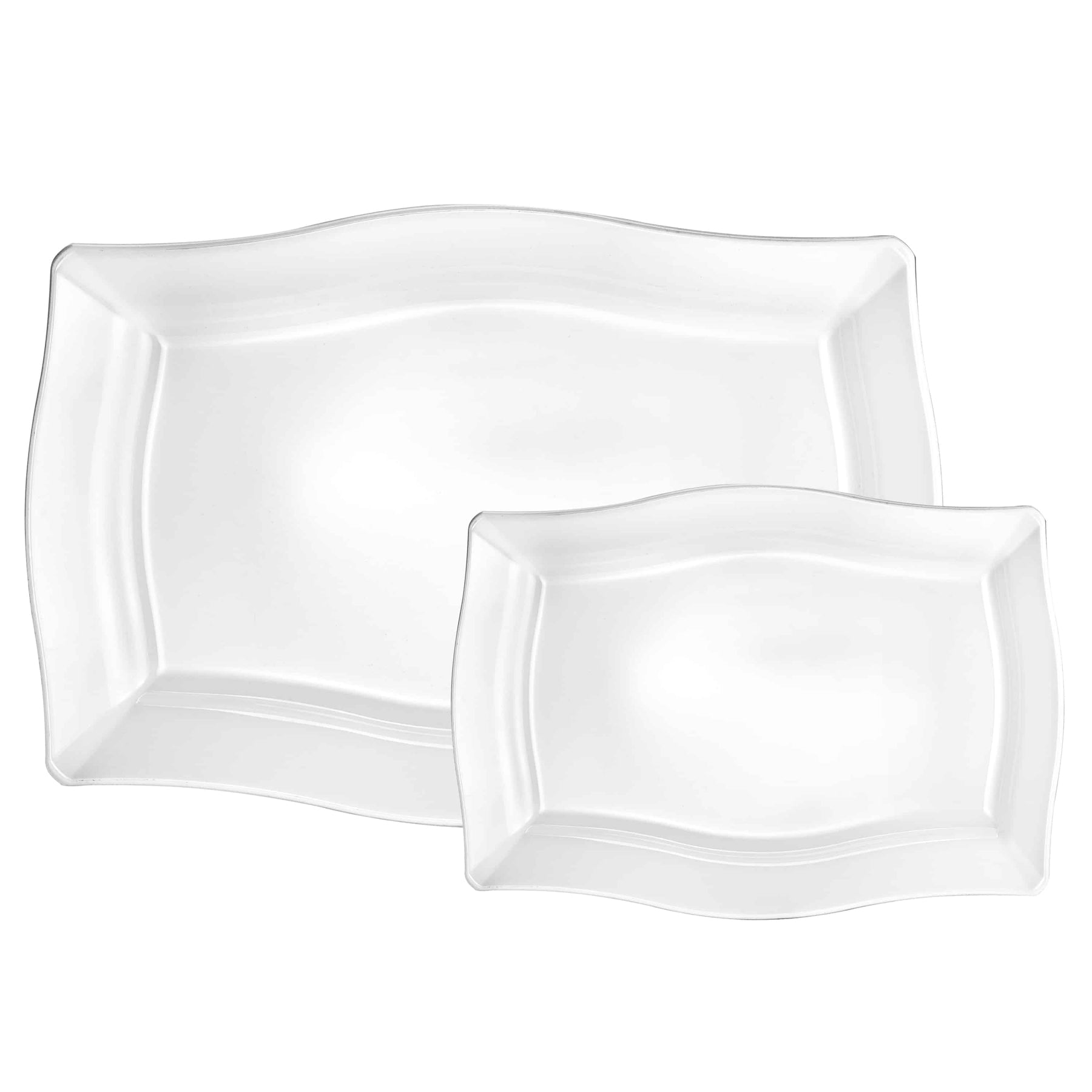 Fluted Tray Combo Pearl White – 3 Large Trays & 3 Small Trays: Durable ...