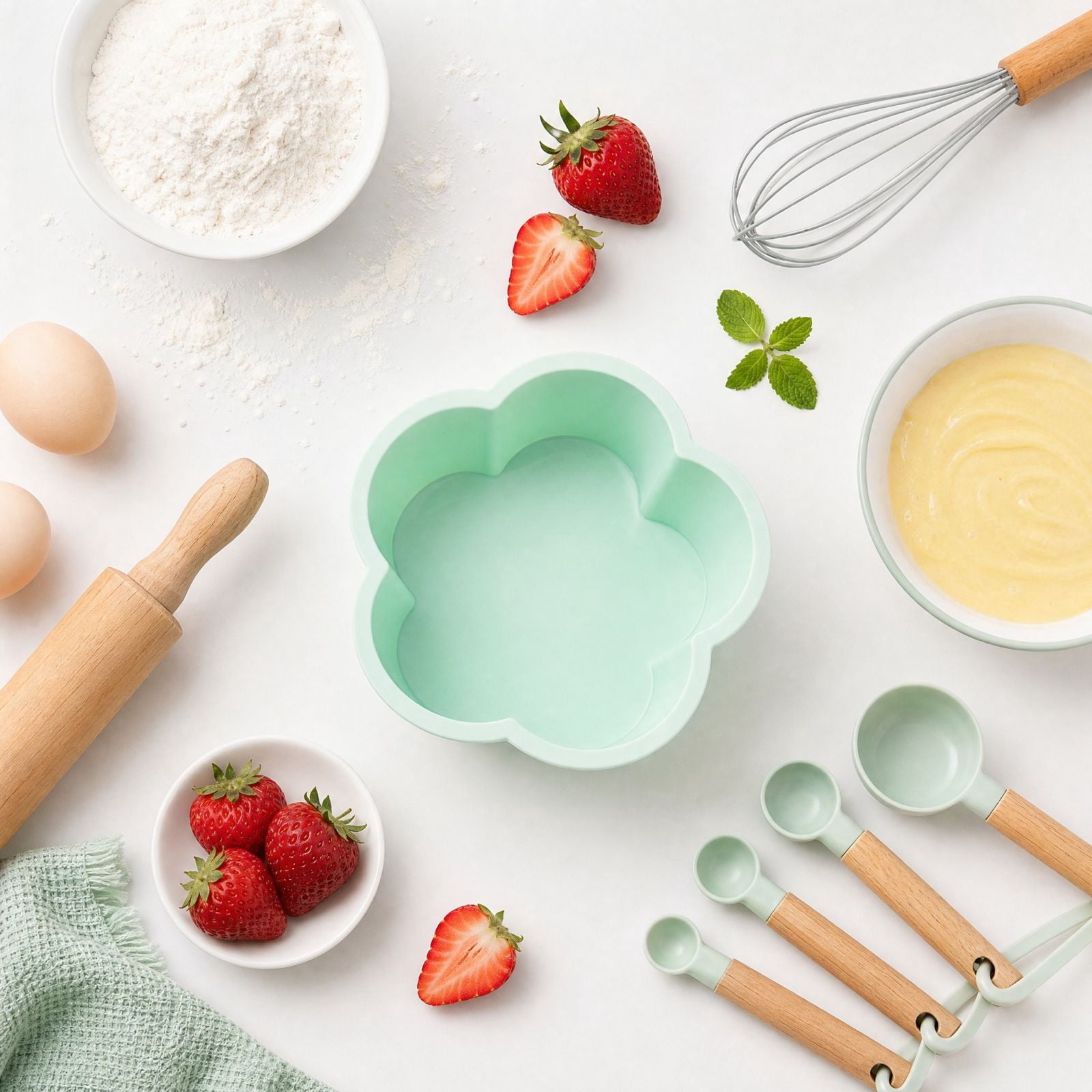 Fluted Tube Silicone Cake Pan Non-Stick Heart Design Baking Mold for ...