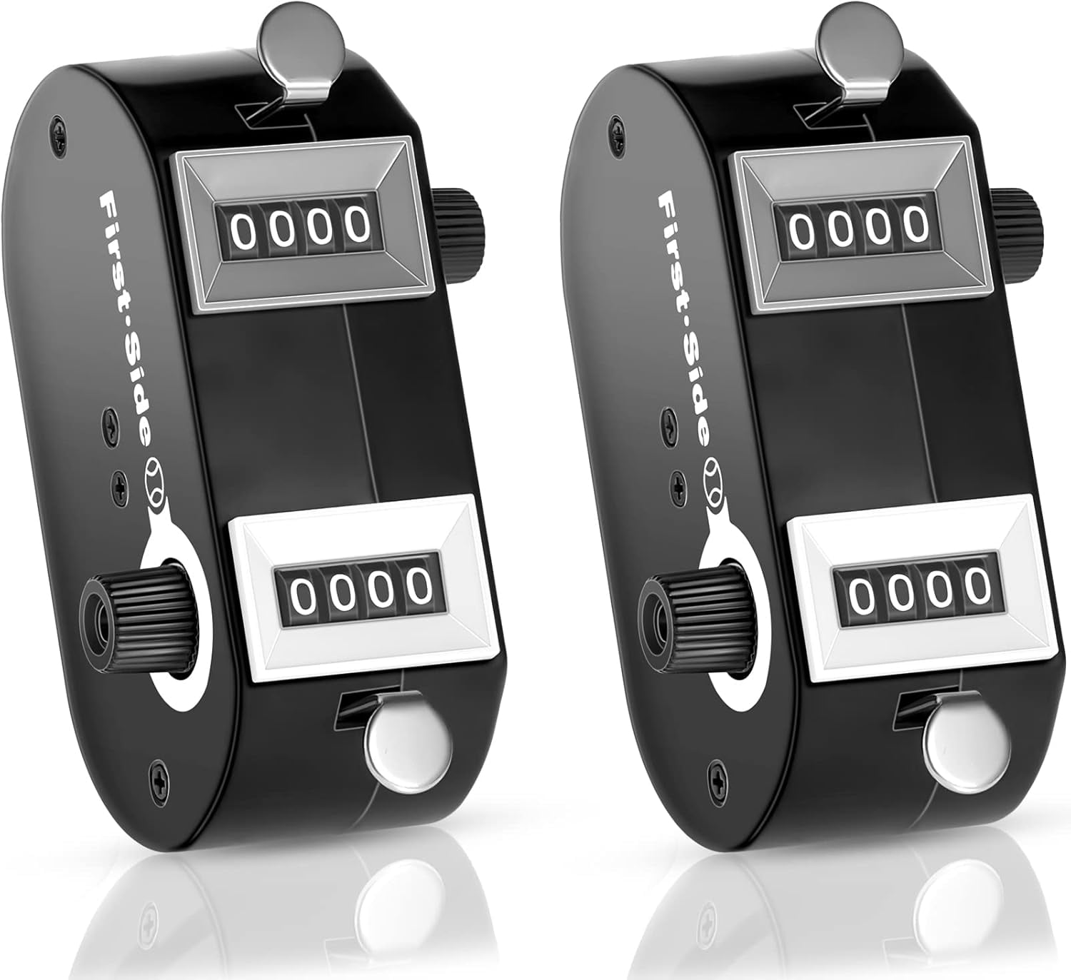 Flutesan 2 Pieces Black Dual Pitch Counter Tally Click Counter Score ...