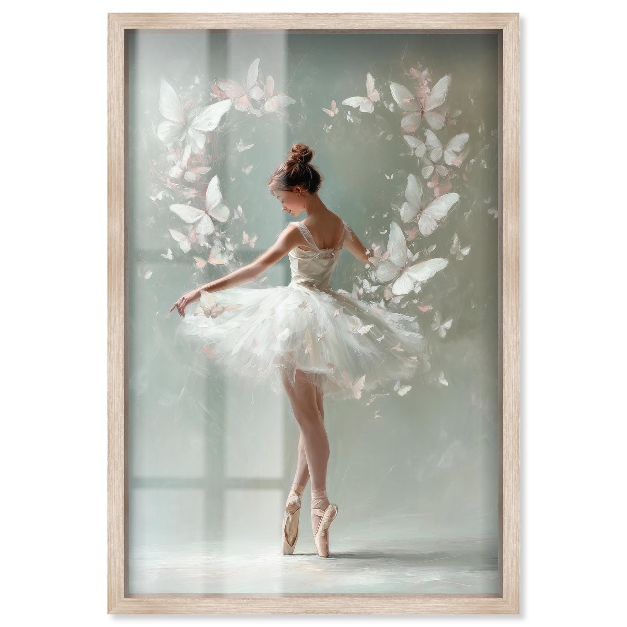 Flutter Ballerina II Shadowbox Print Pink Glam Wall Art by Art Remedy ...