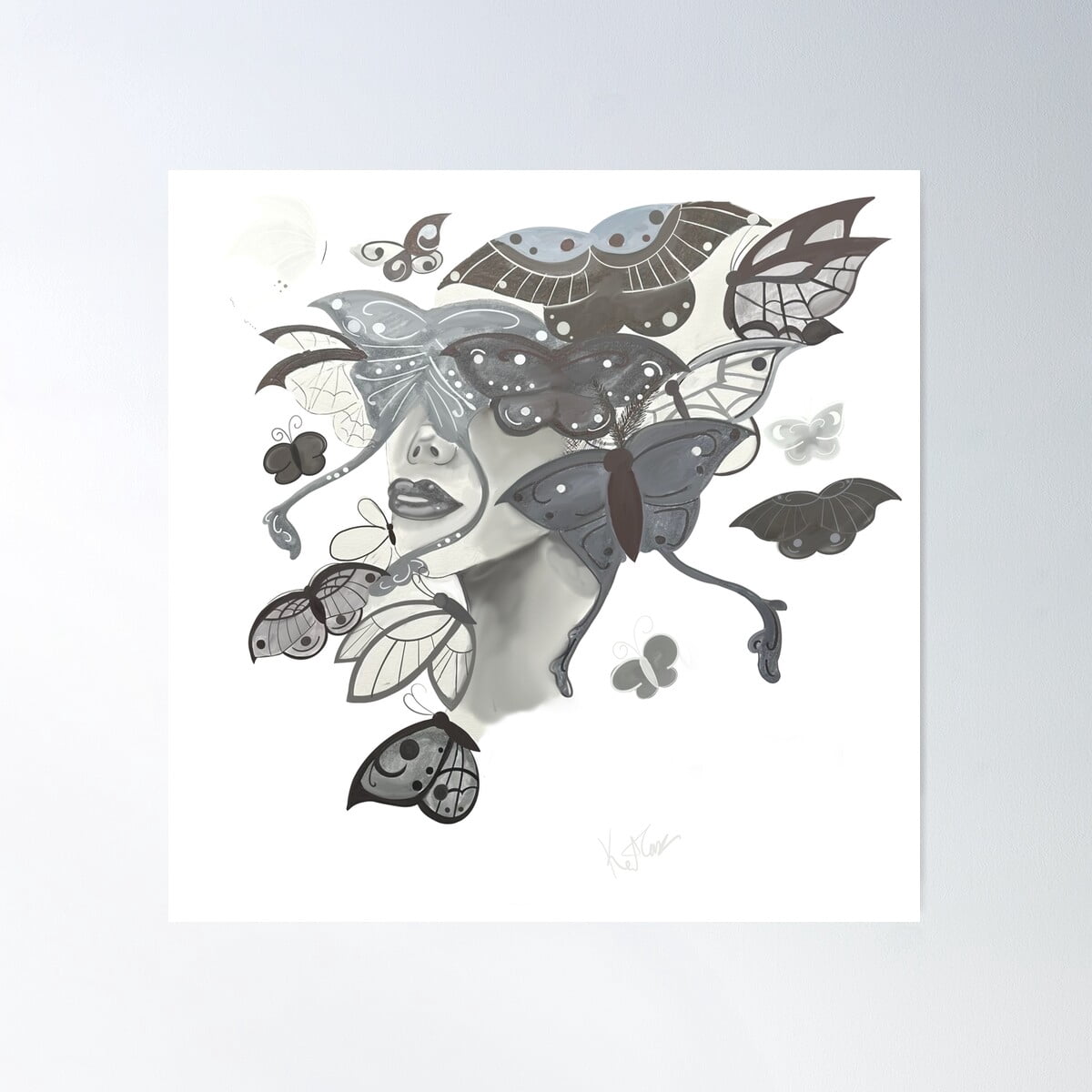 Flutter Poster Wall Art, Modern Wall Decor For Living Room Bedroom ...