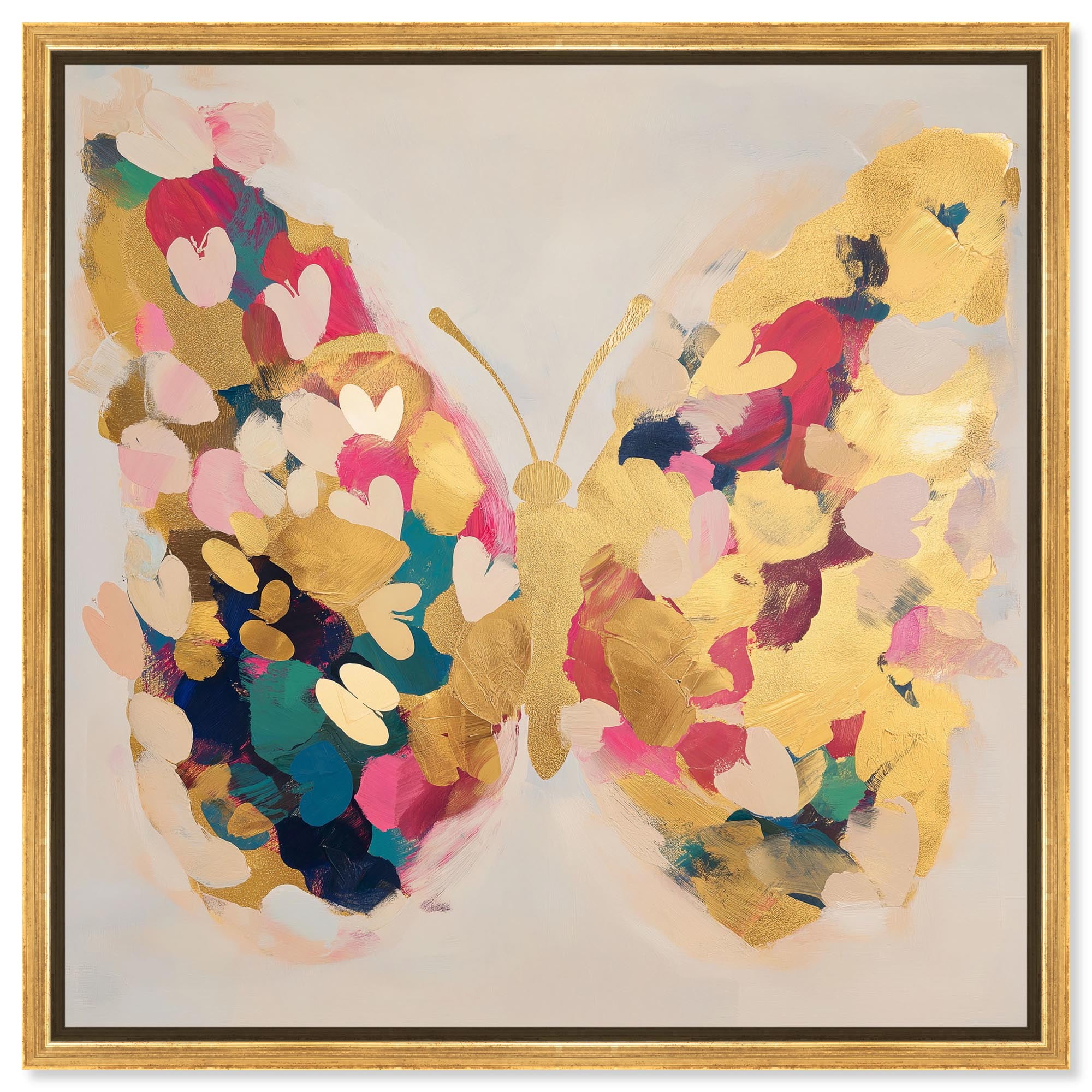 Flutter of Fortitude I Canvas Fashion Wall Art by Art Remedy, Gold ...
