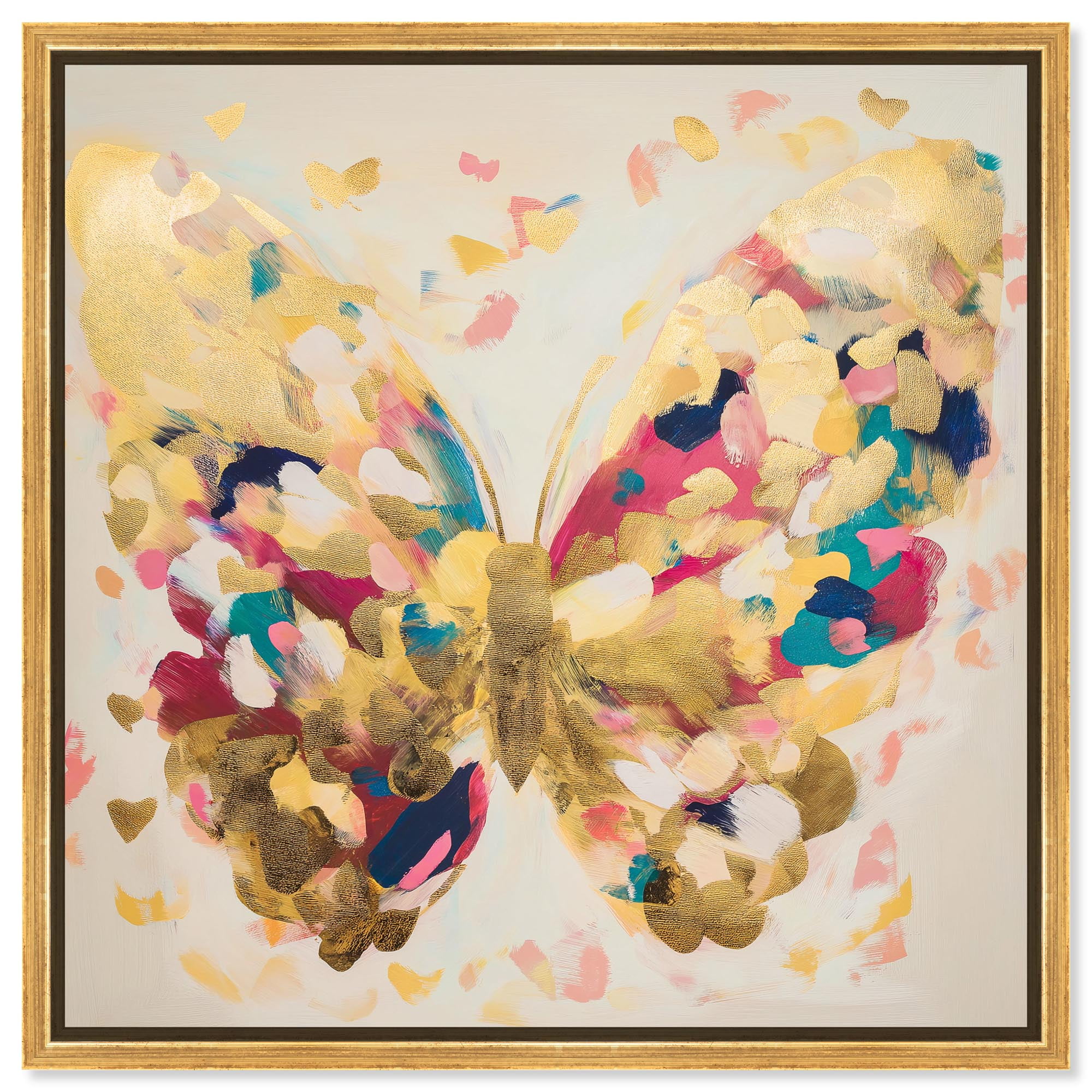 Flutter of Fortitude II Canvas Fashion Wall Art by Art Remedy, Gold ...