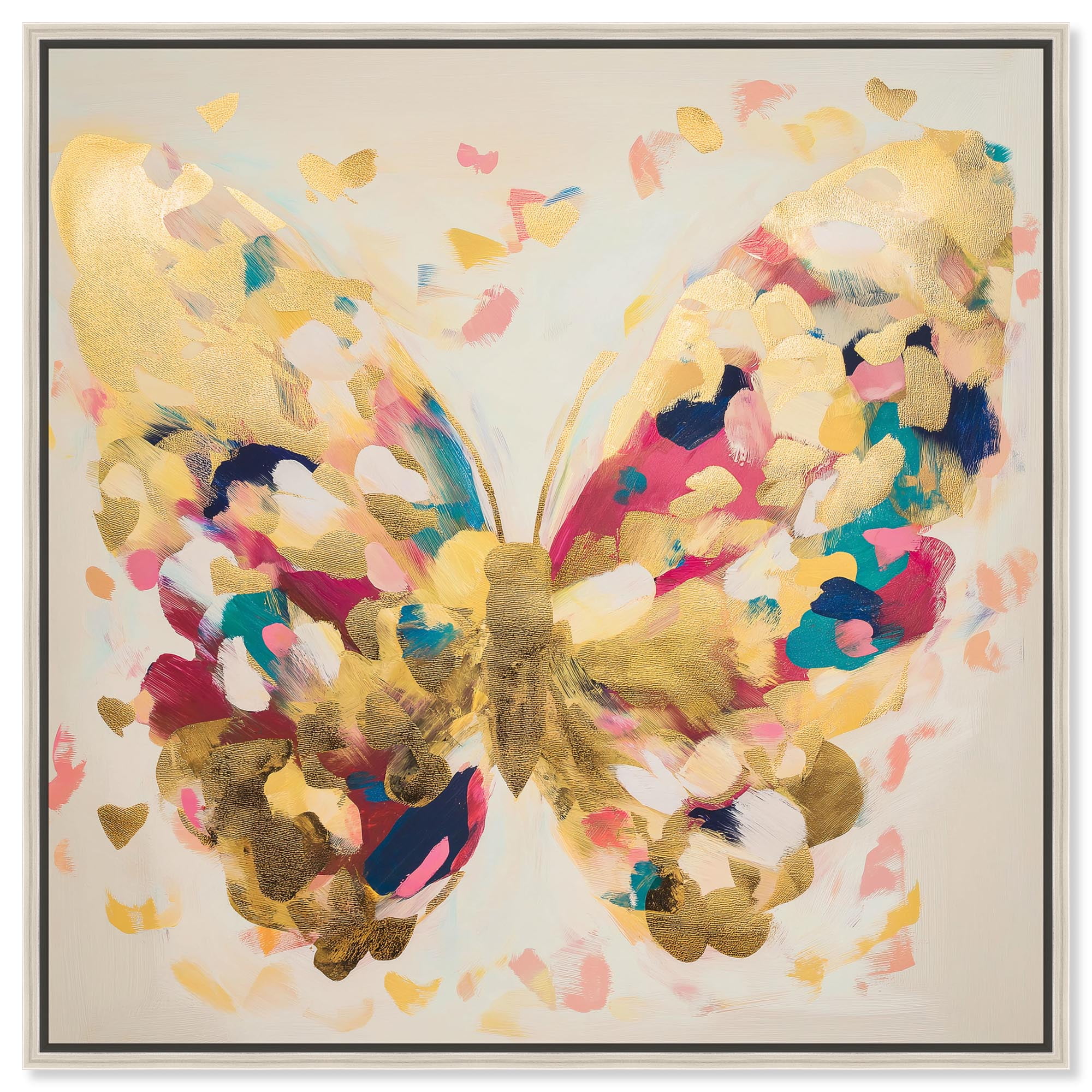 Flutter of Fortitude II Canvas Fashion Wall Art by Art Remedy, Silver ...