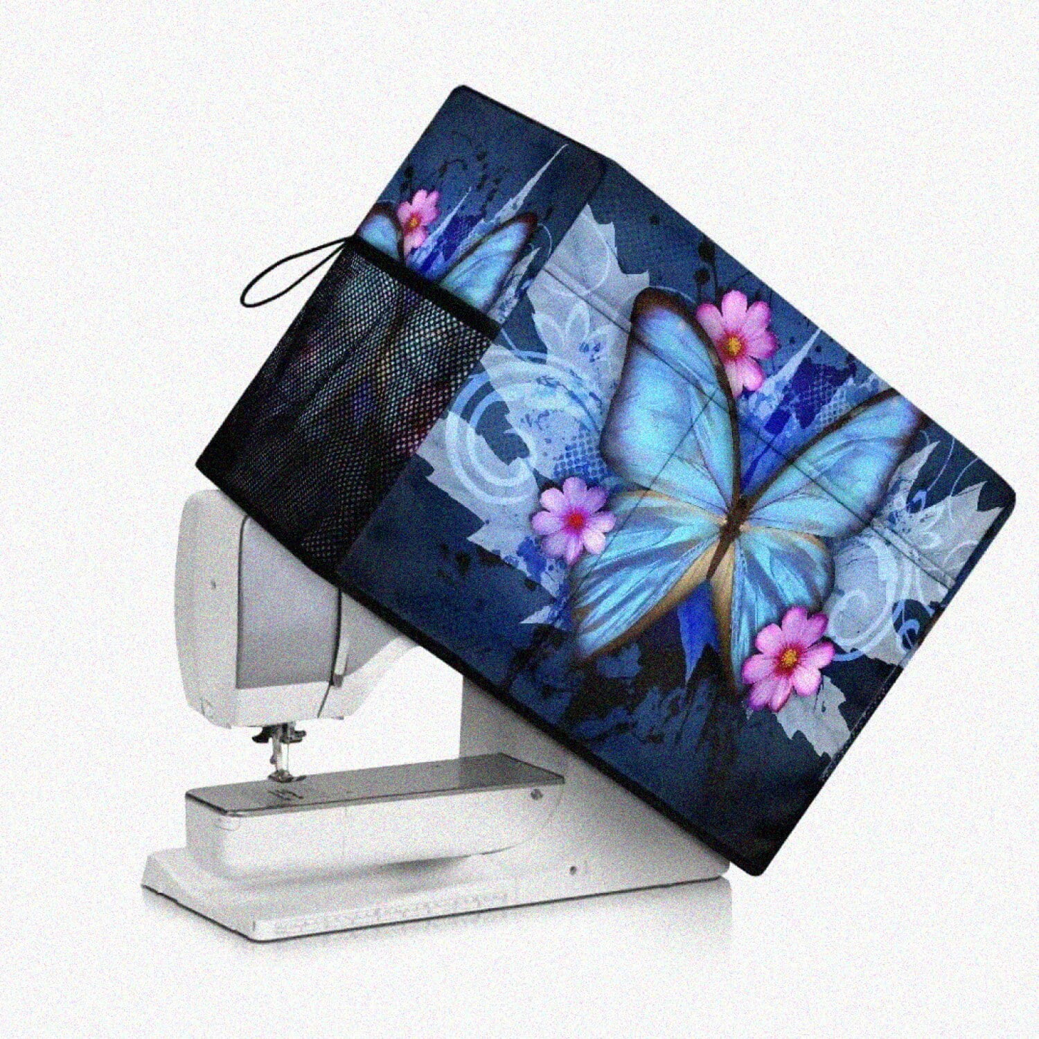 FlutterBloom Sewing Machine Cover: Stylish Protection with Handy Pockets & Side Handle for ...