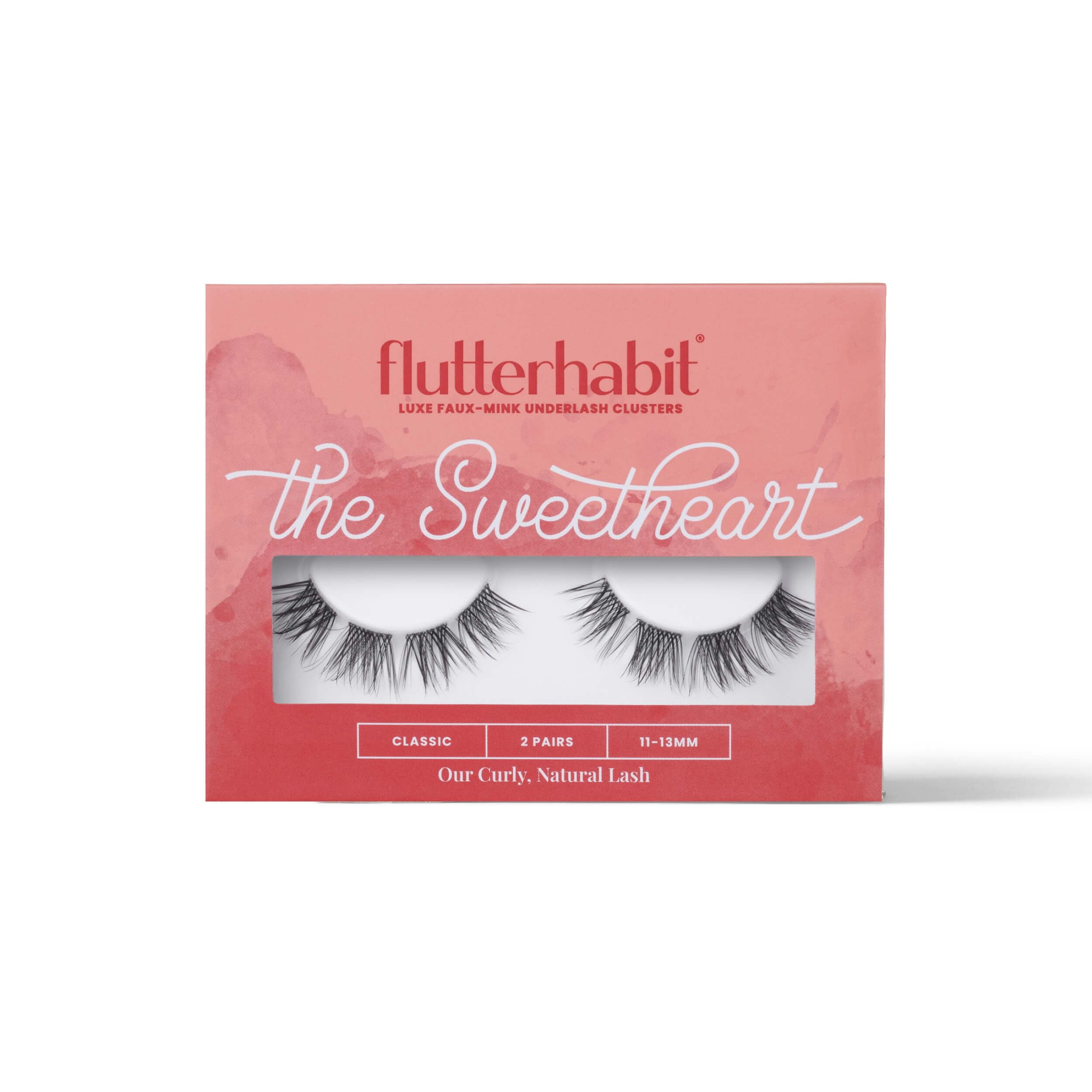 FlutterHabit The Sweetheart Lashes, OLF24 2 Sets of Eyelashes, DIY Natural & Curly Lash ...