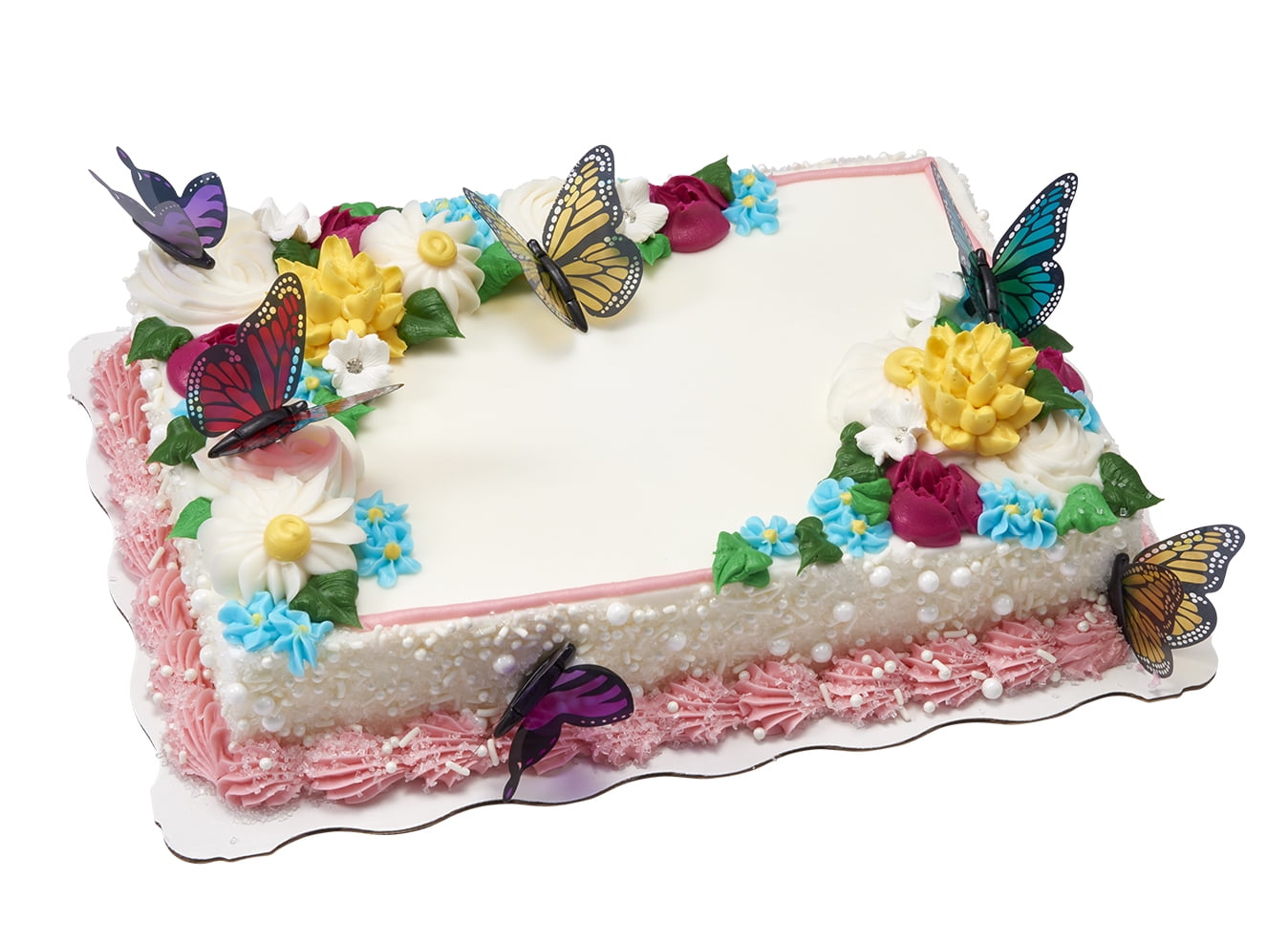 Fluttering Floral Sheet Cake - Walmart.com