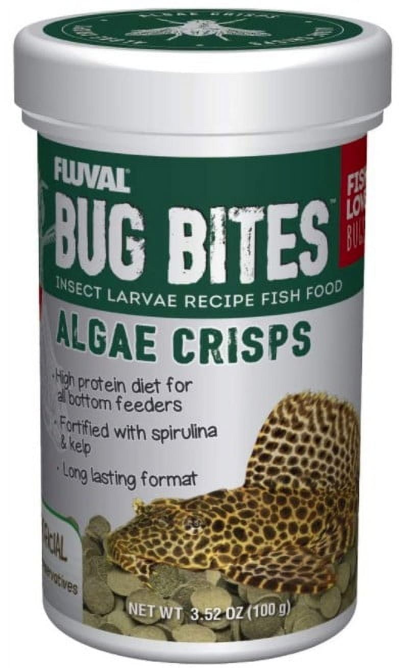 Fluval Bug Bites Algae Crisps: Premium Bottom Feeder Fish Food ...