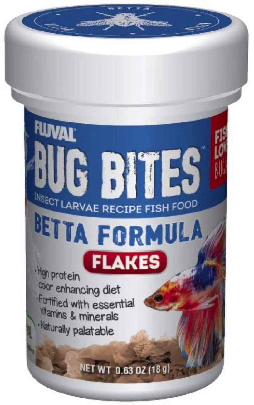 Fluval, Fish Food Betta Flakes, 0.63 oz, Insect-Based Nutrition ...