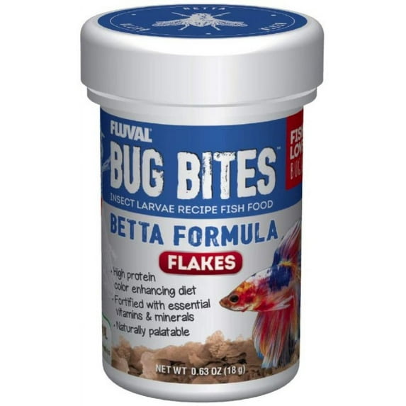 Fluval, Fish Food Betta Flakes, 0.63 oz, Insect-Based Nutrition ...