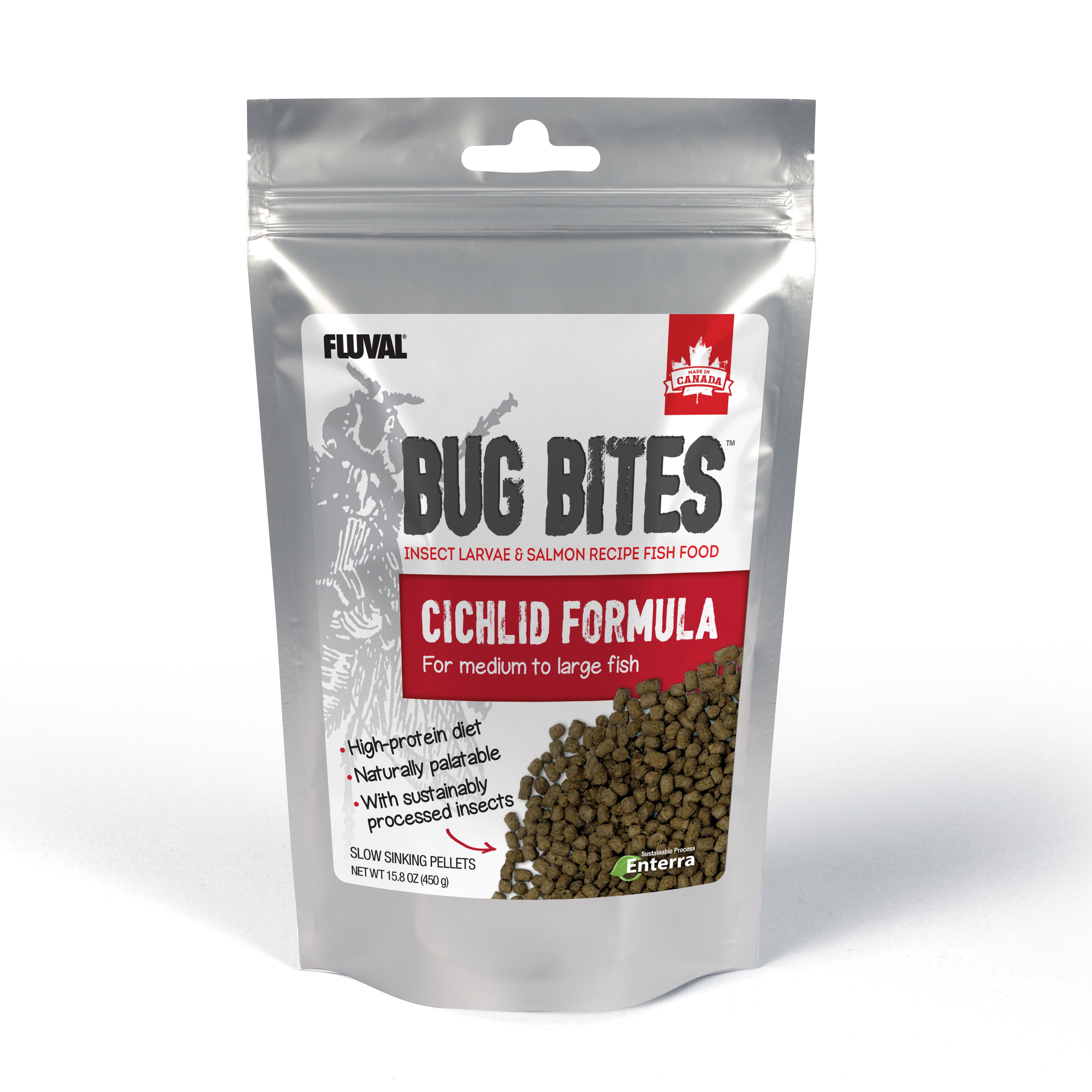 Fluval Bug Bites Cichlid Fish Food, 15.8 oz, Granules for Small to ...