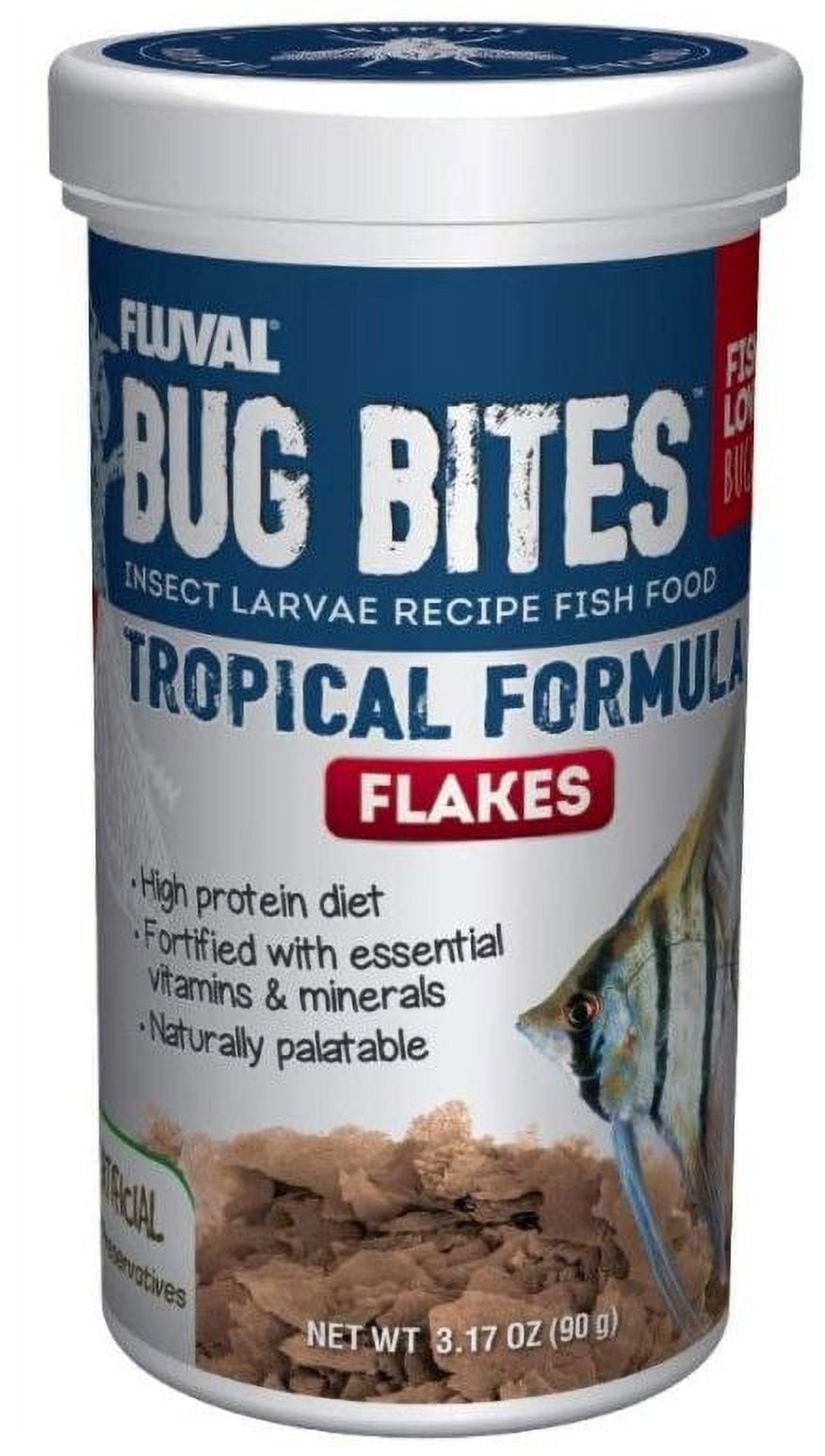 Fluval Bug Bites Insect Larvae Tropical Fish Flake [Aquarium, Foods ...