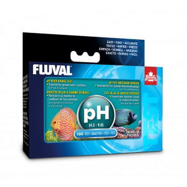 Fluval pH Wide Range Test Kit for Fresh & Saltwater (Includes 100 Tests ...