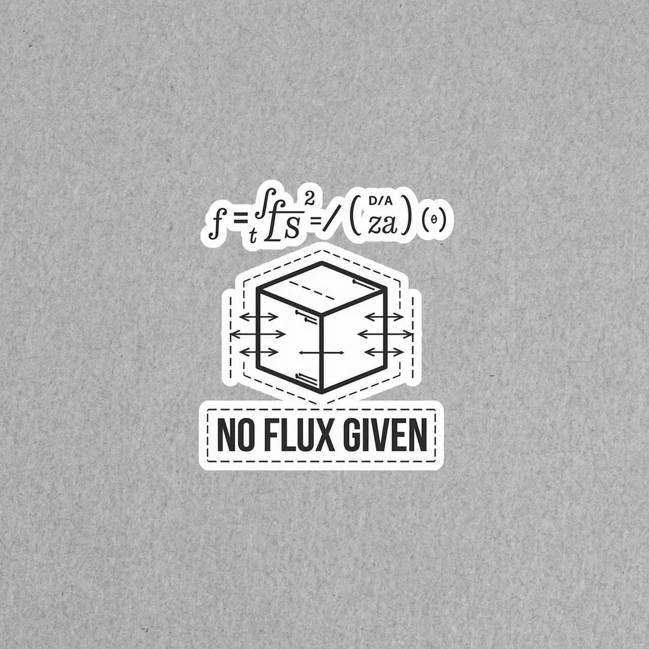 No Flux Given Physics Sticker - Gauss'S Law Differential Equation Decalphone Decal Water Bottle ...