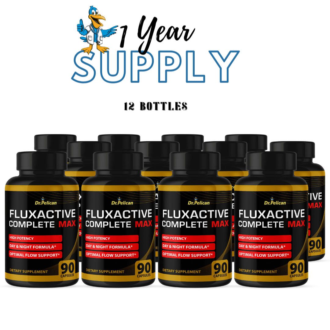 Fluxactive Complete MAX- Male Virility/ Energy/ Workout-12 Bottles ...