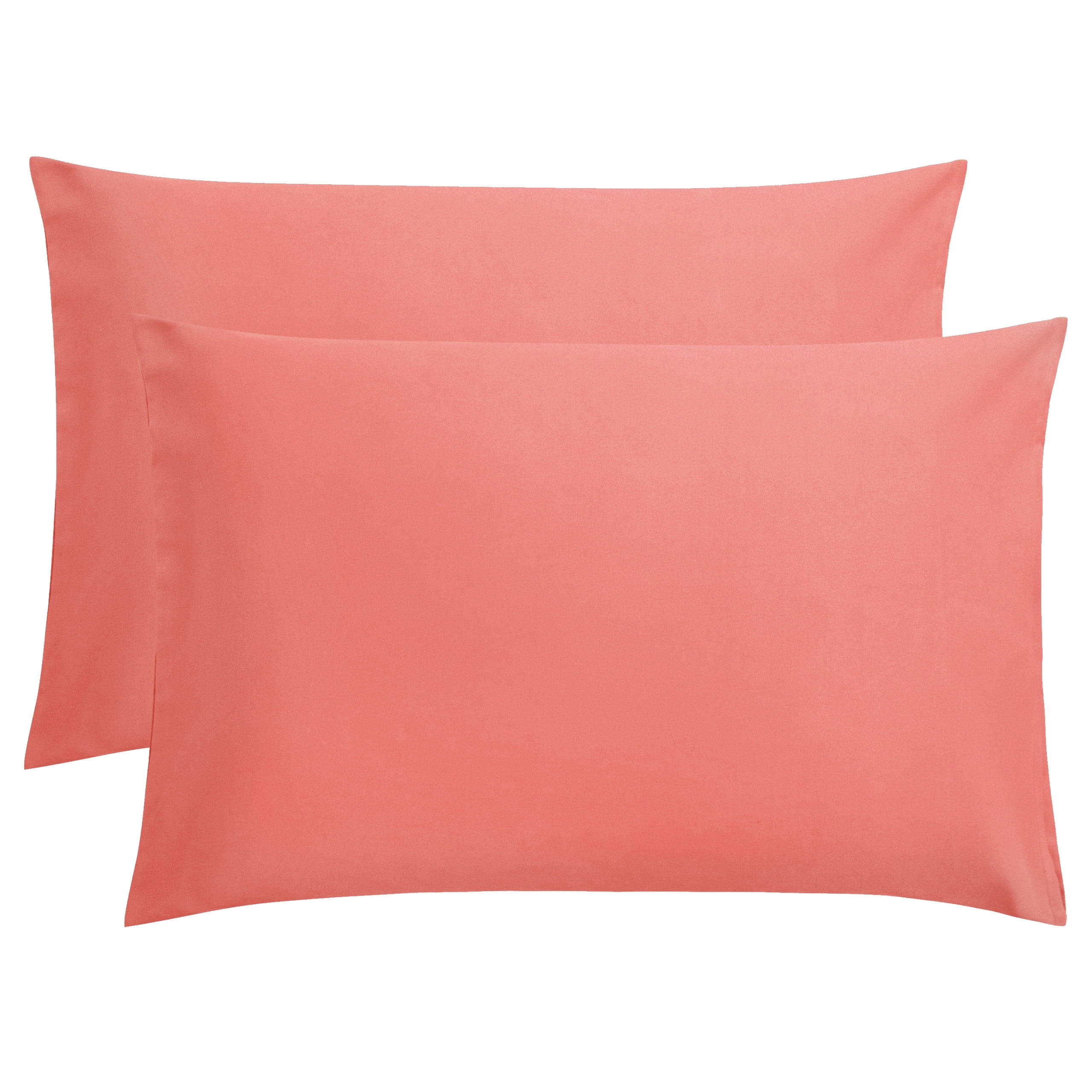 flxxie Microfiber Envelope Pillowcases Set of 2 Queen Coral Pink 20x30 ...