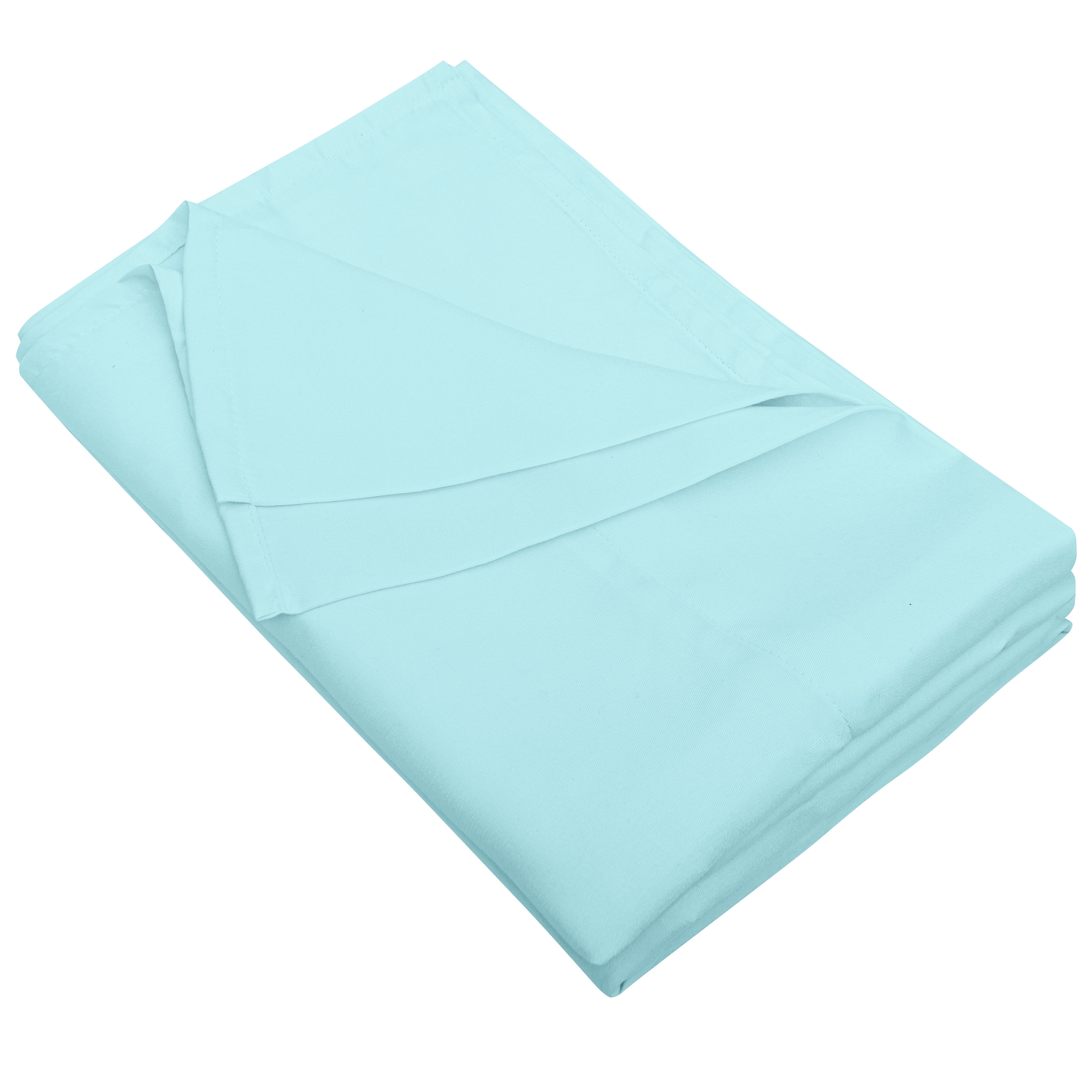 Flxxie California King 1800 Count Microfiber Flat Sheet, Aqua, Fade ...
