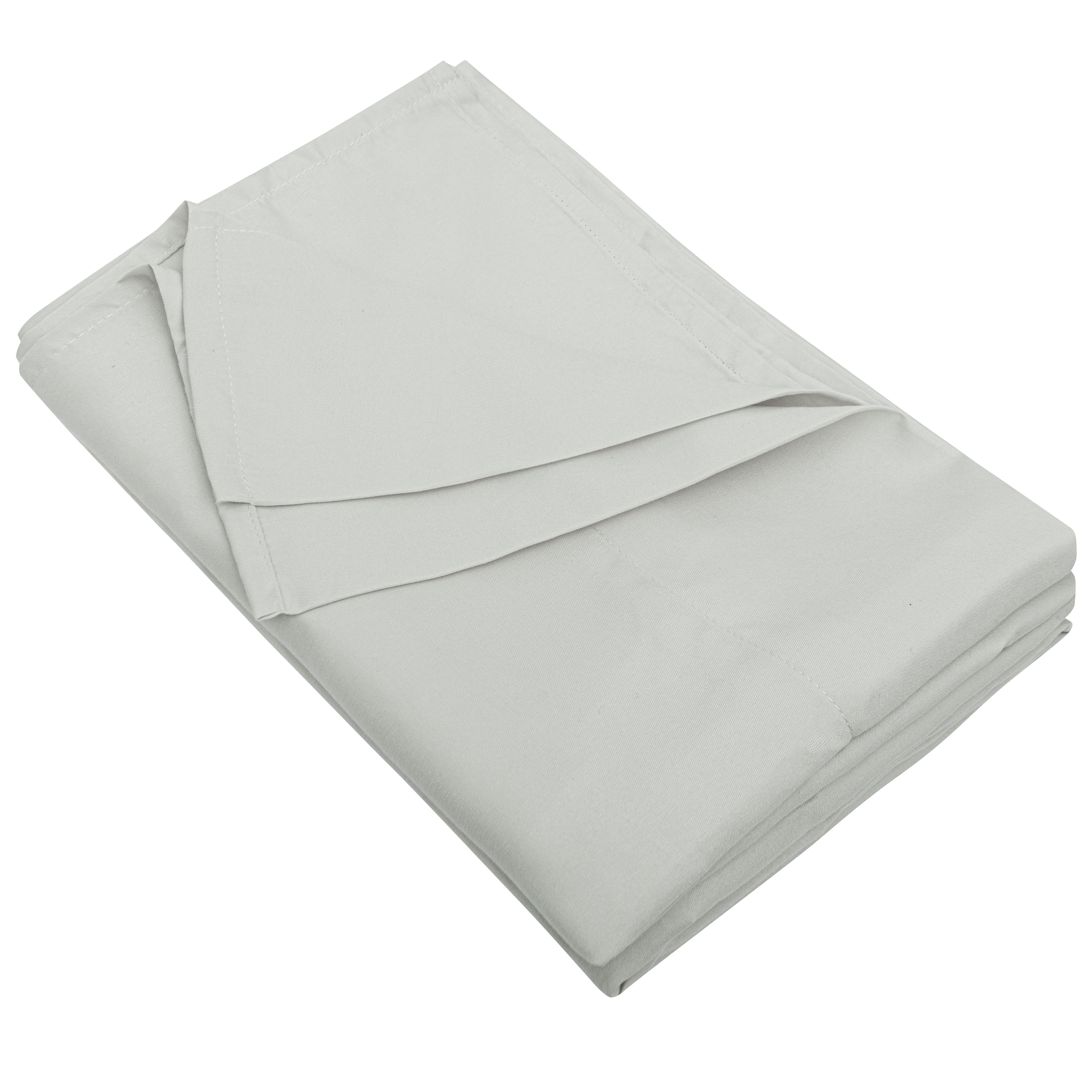 "Flxxie 1800 Count Soft Brushed Microfiber Flat Sheet, Twin, Light Gray ...