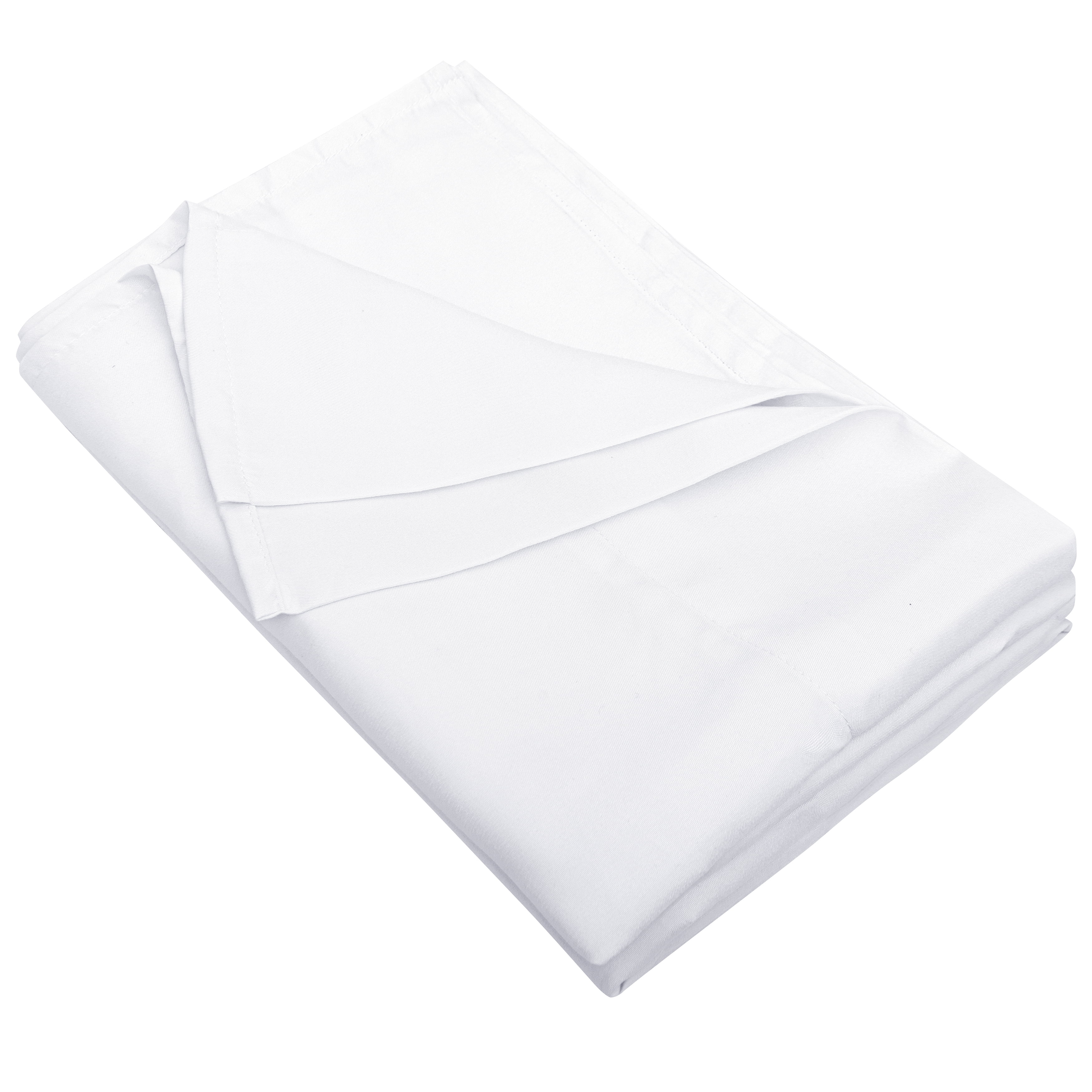 "Flxxie 1800 Microfiber Flat Sheet, Fade Resistant, White, Twin Size ...