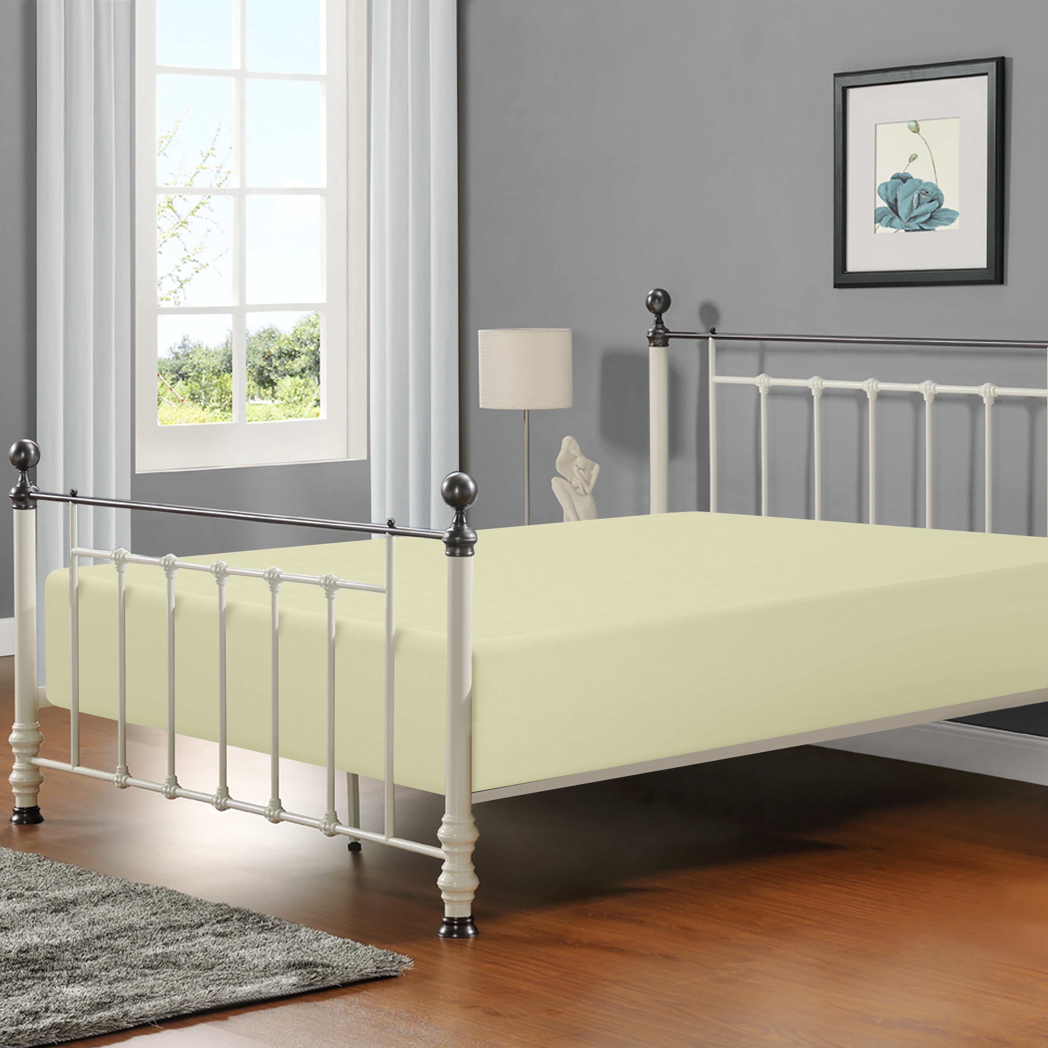 Flxxie Deep Bed Ivory Elastic XL Twin Extra Long 1800 Thread Count ...