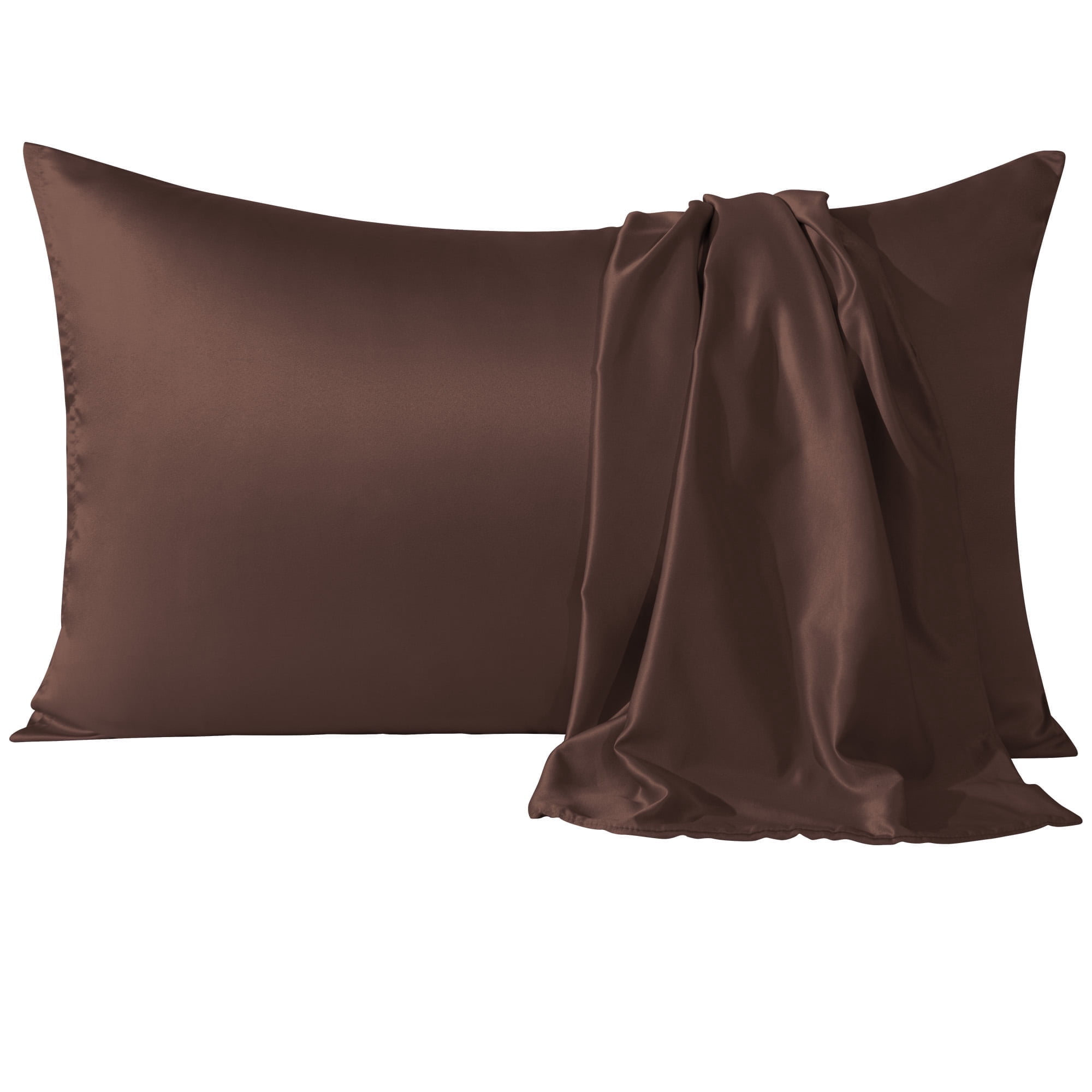 Flxxie Satin Pillowcases, 20"X26", 2 Pack, Hidden Zipper, Breathable ...