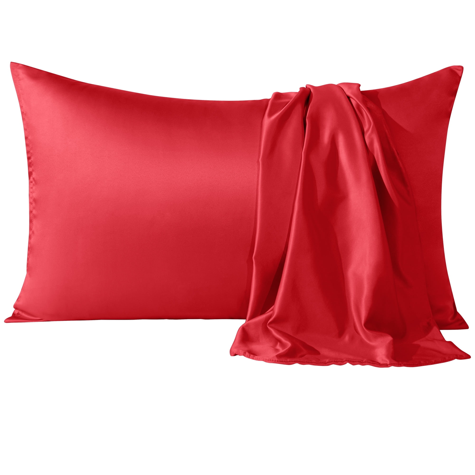 flxxie, Satin Pillowcases, 20"X30" Queen, Red, 2 Pack - Walmart.com