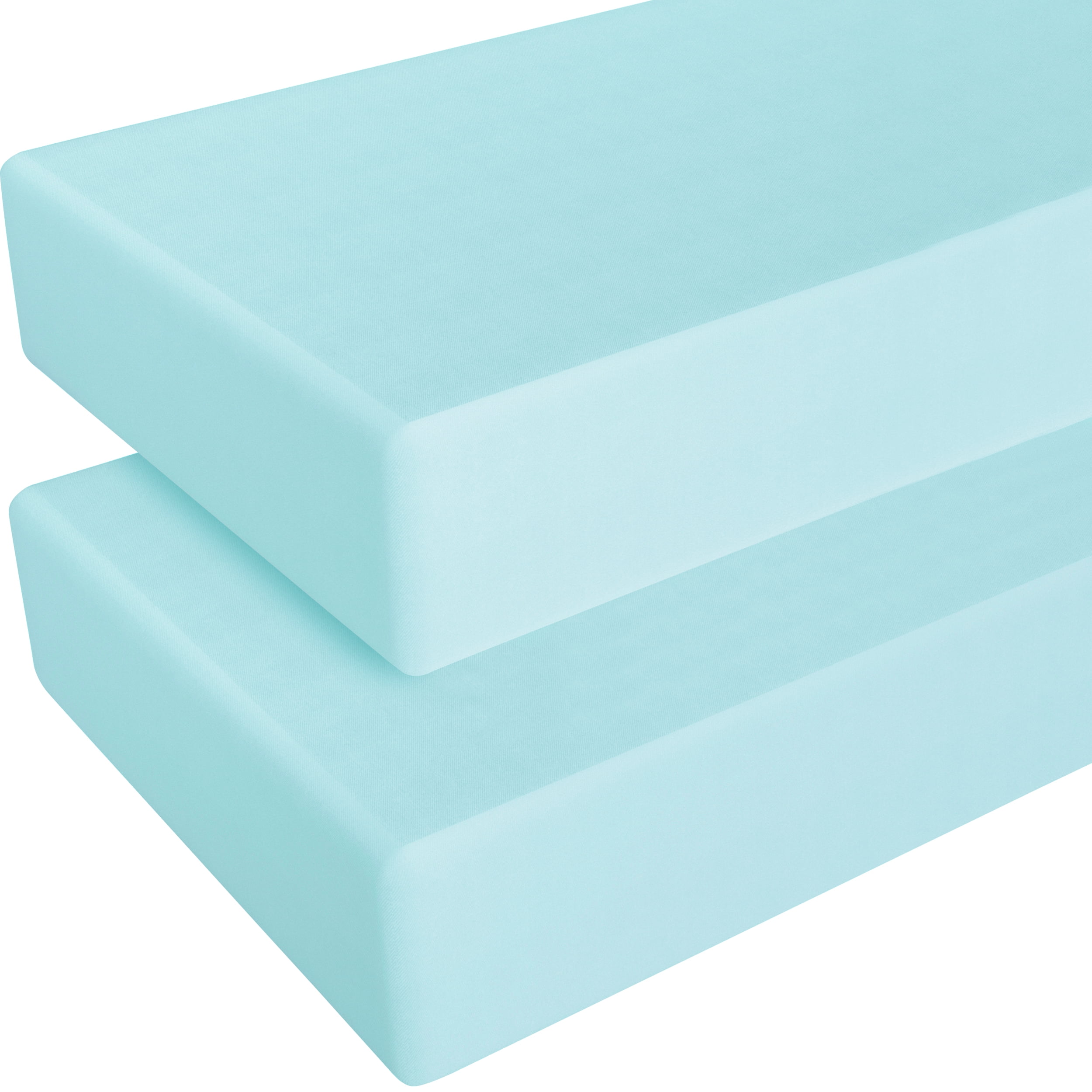 Flxxie Solid Color Microfiber Fitted Crib Sheet with 8" Pocket Unisex 2 ...