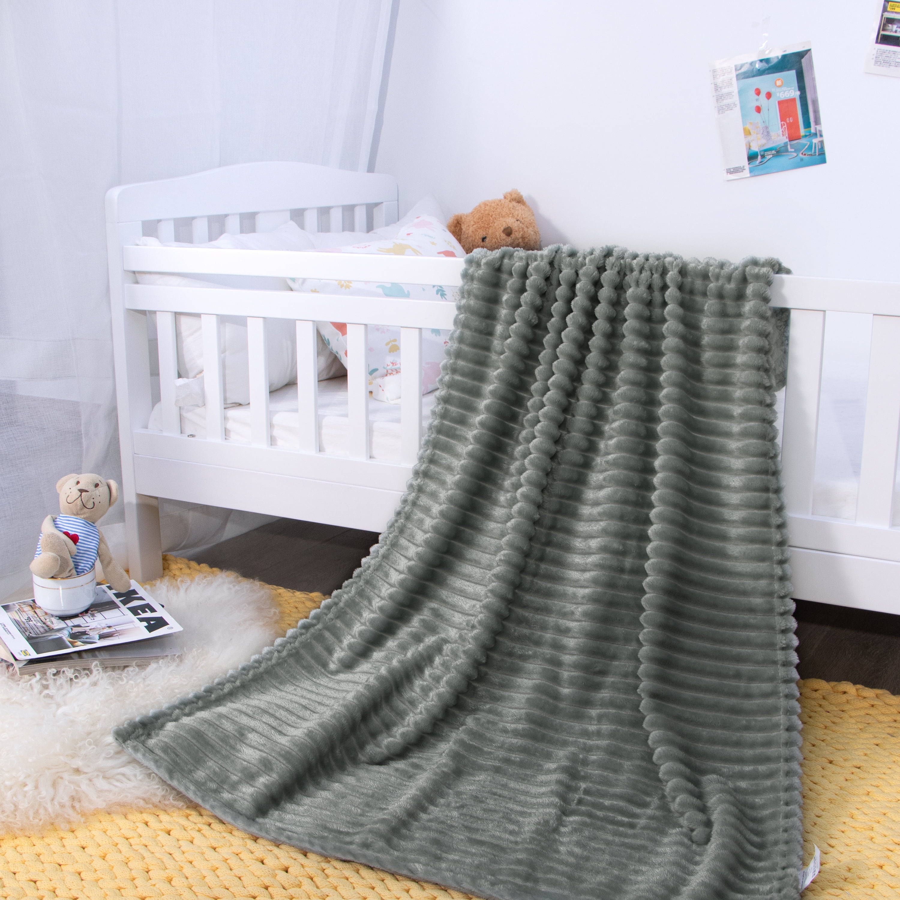 Flxxie Ultra Soft Fluffy Flannel Fuzzy Toddler Blanket, Baby Plush ...