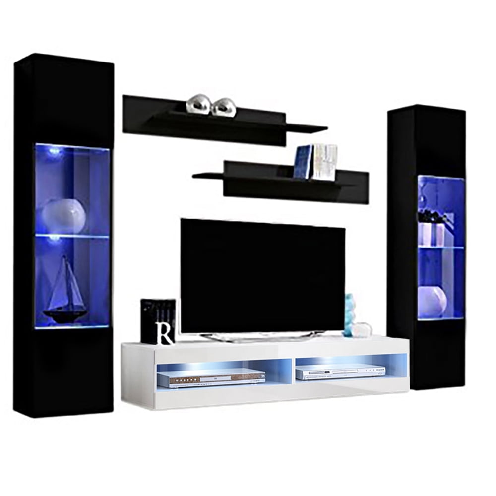 Fly A 34TV Wall Mounted Floating Modern Entertainment Center - Walmart.com
