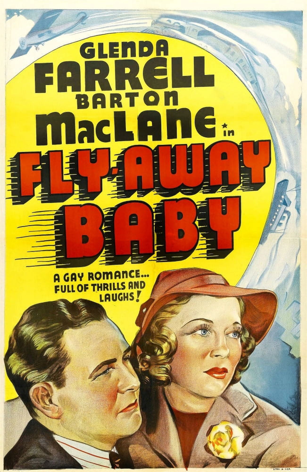 Fly Away Baby (Aka Fly-Away Baby) Us Poster Art From Left: Barton ...