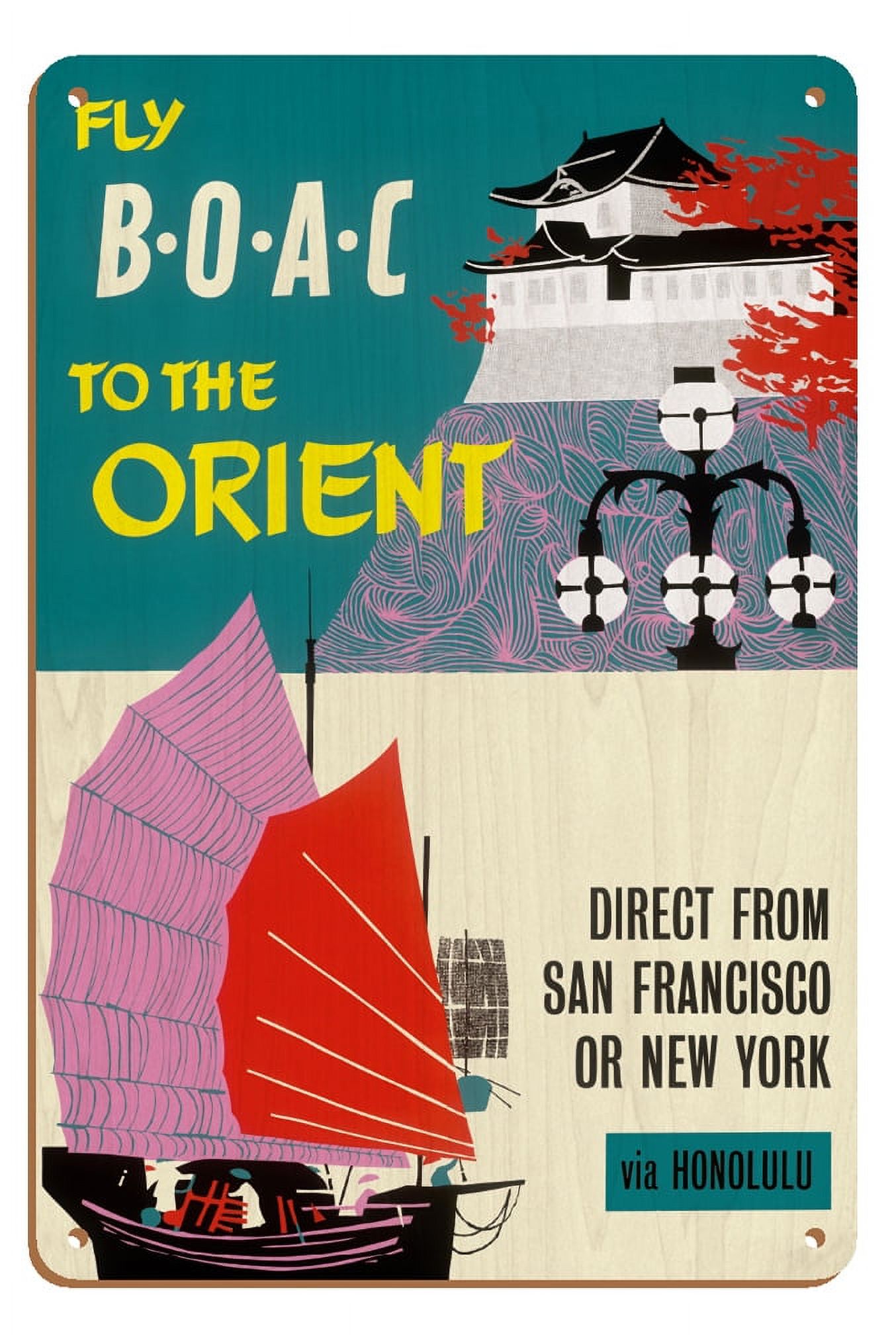 Fly BOAC to the Orient - Direct from San Francisco or New York via ...