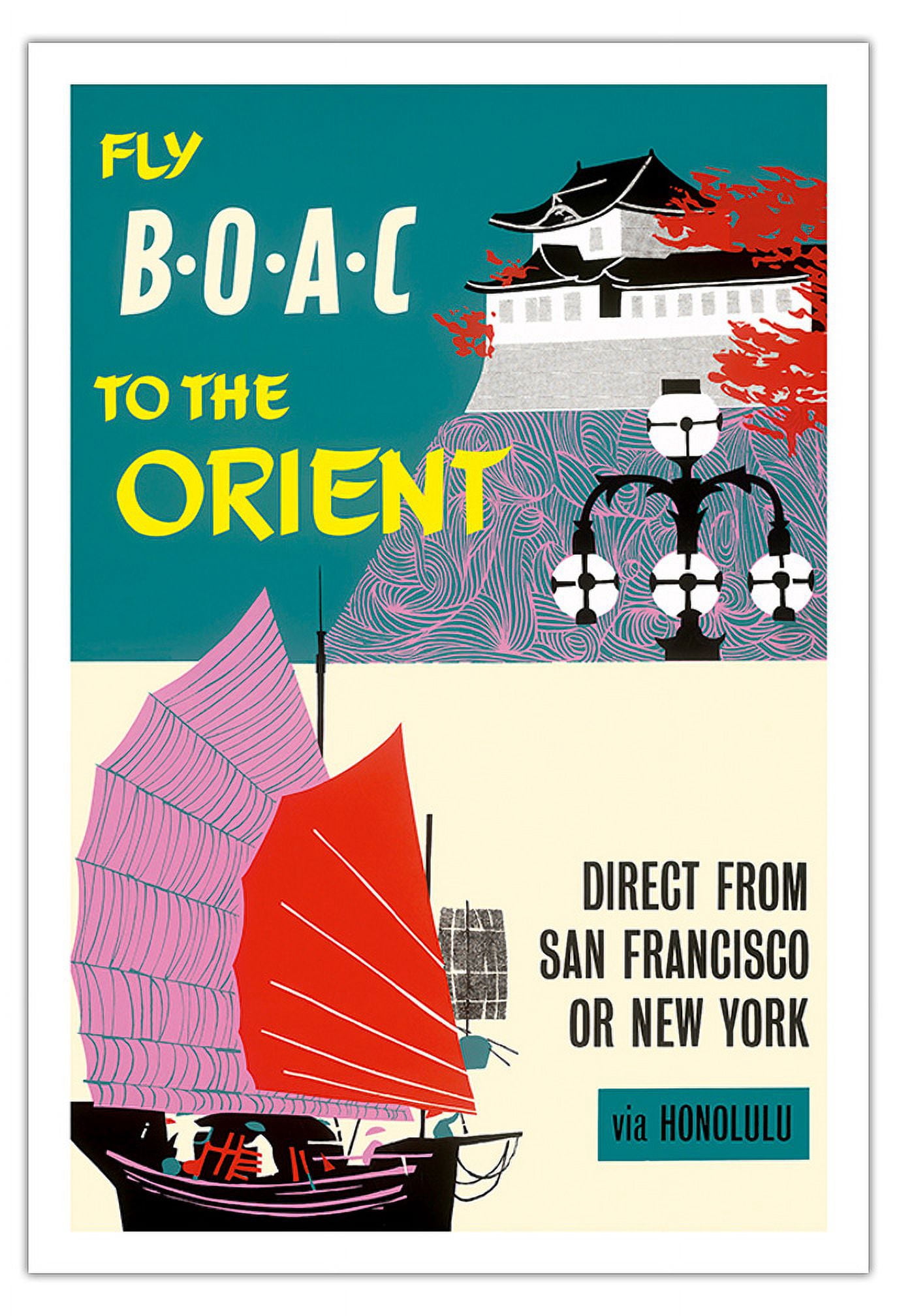 Fly BOAC to the Orient - Direct from San Francisco or New York via ...