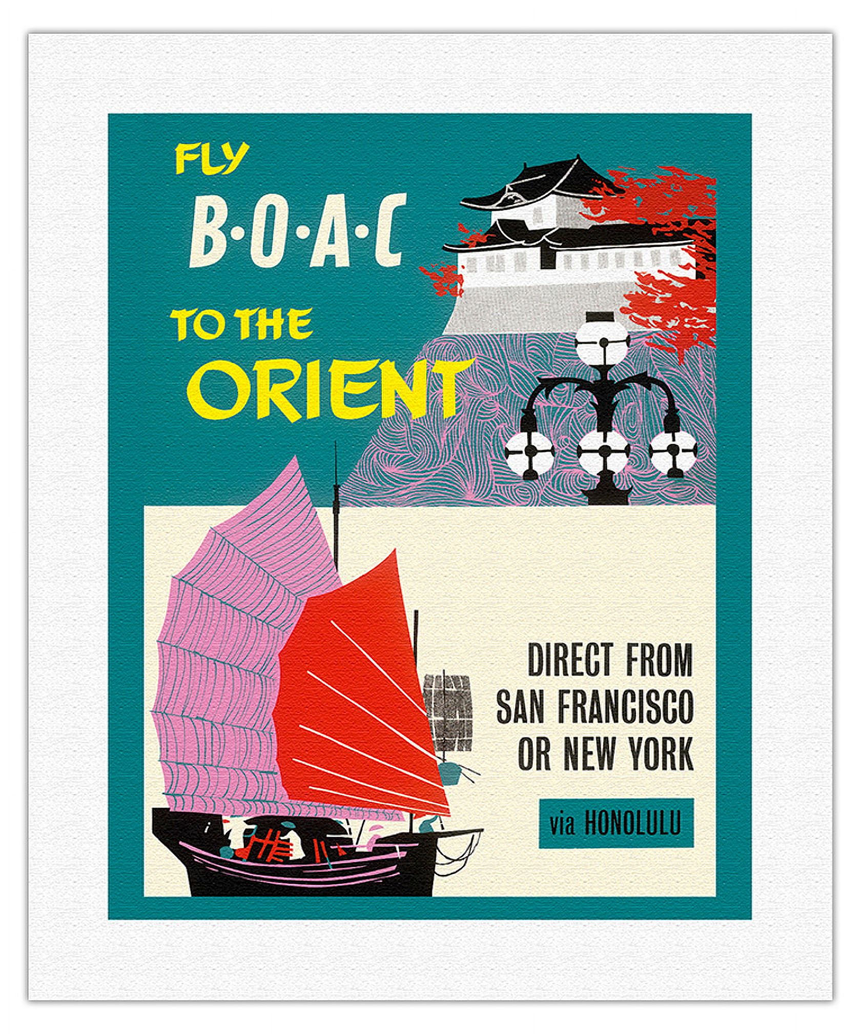 Fly BOAC to the Orient - Direct from San Francisco or New York via ...