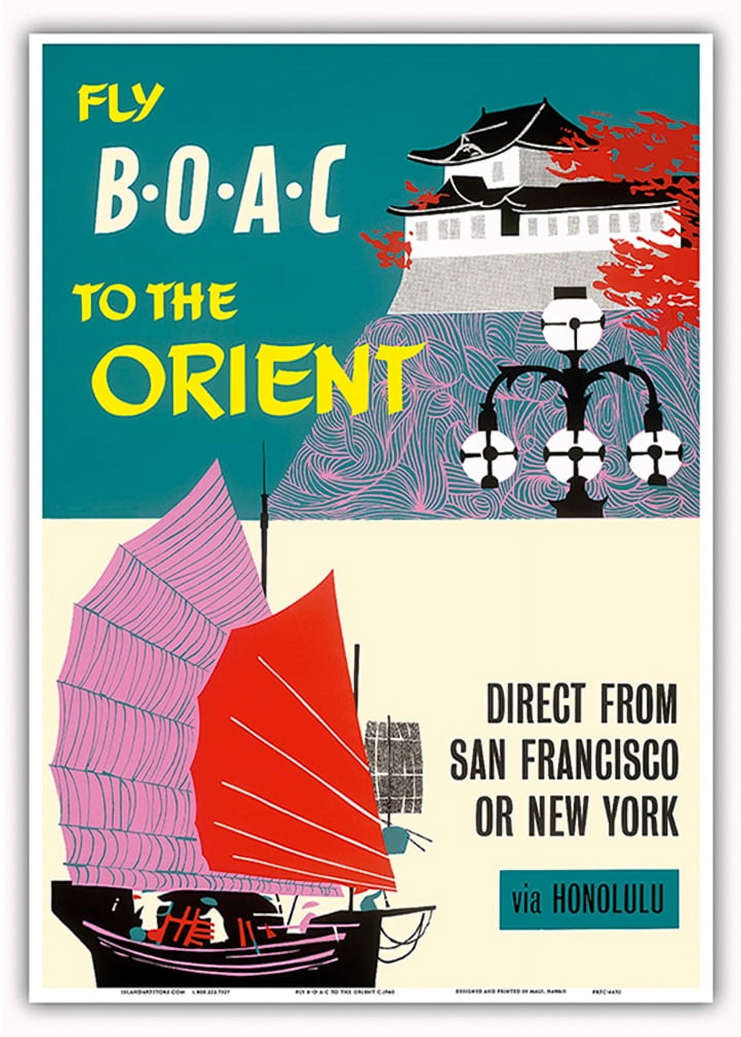 Fly BOAC to the Orient - Direct from San Francisco or New York via ...