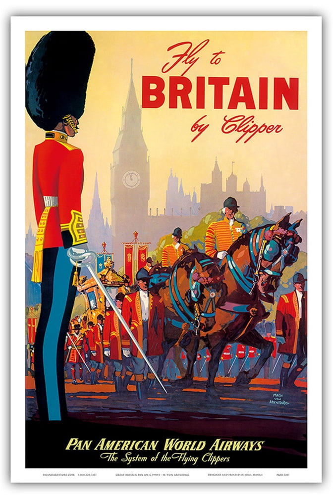 Fly To Britain By Clipper - Pan American World Airways - British Royal ...