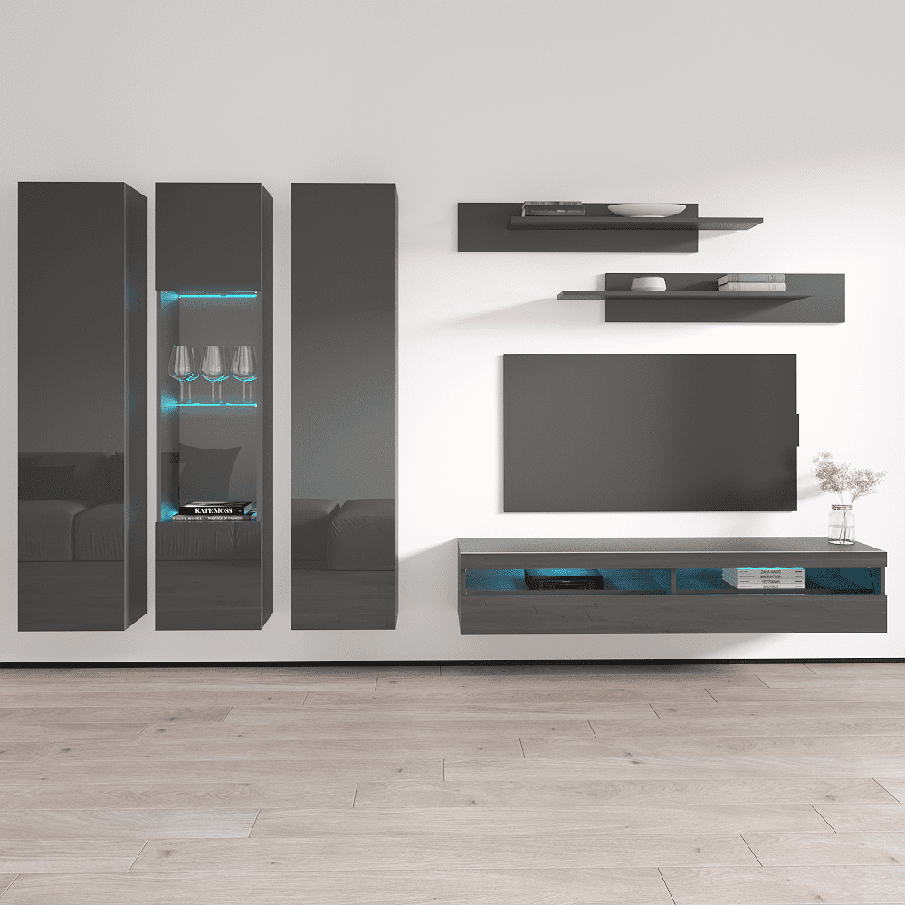Fly C 35TV Wall Mounted Floating Modern Entertainment Center - Walmart ...