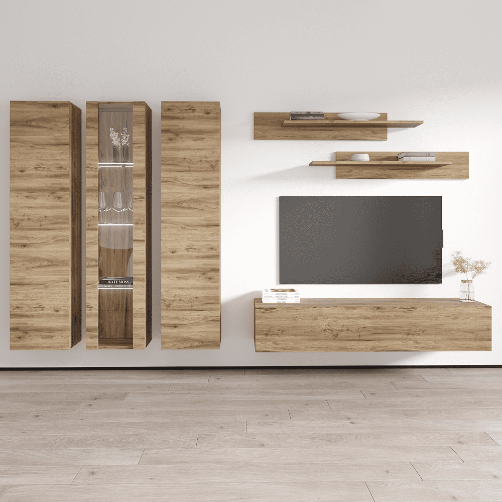 Fly C4 30TV Wall Mounted Floating Modern Entertainment Center - Walmart.com