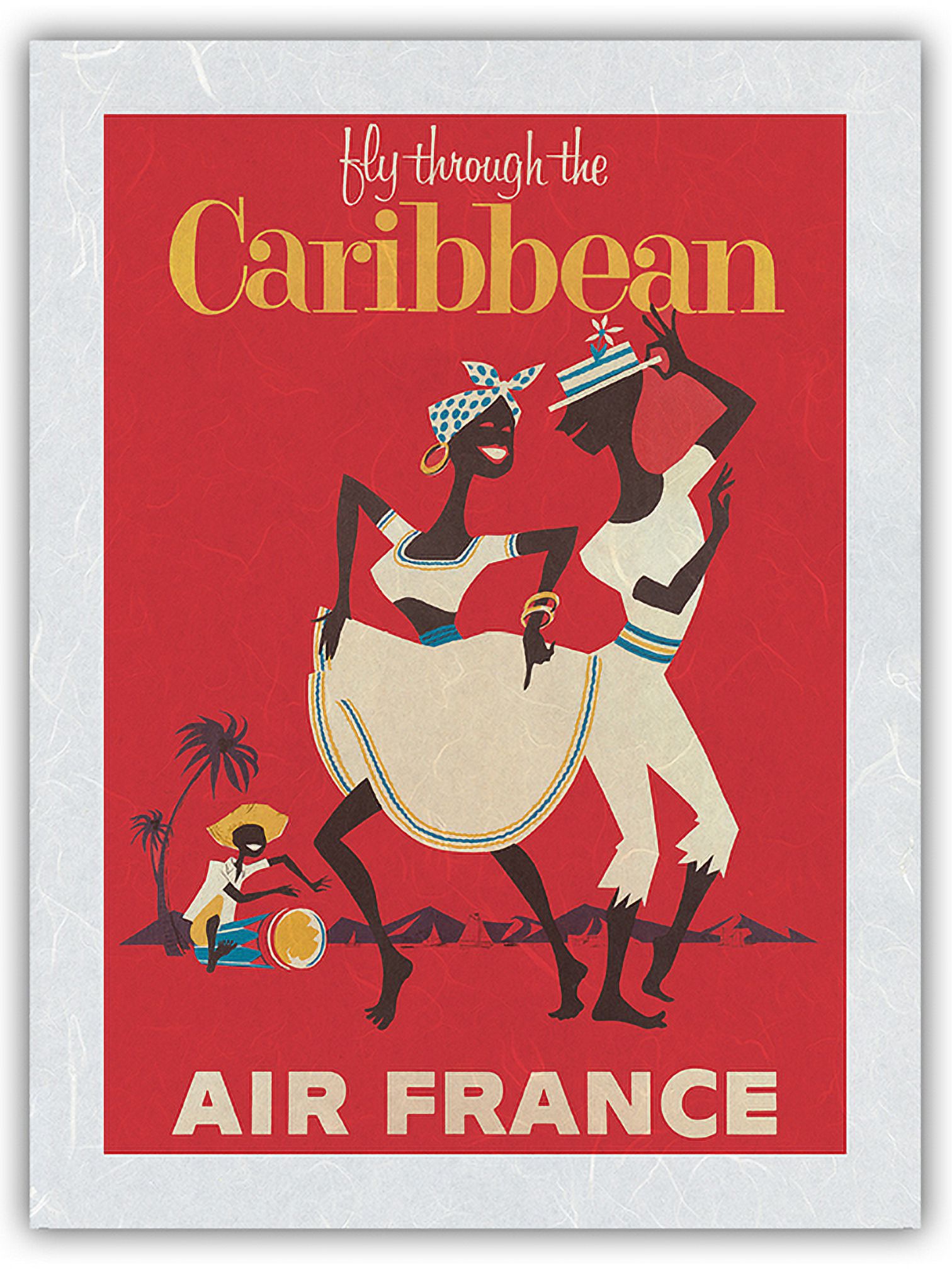Fly through the Caribbean - France - Calypso Dancers and Conga Drummer ...