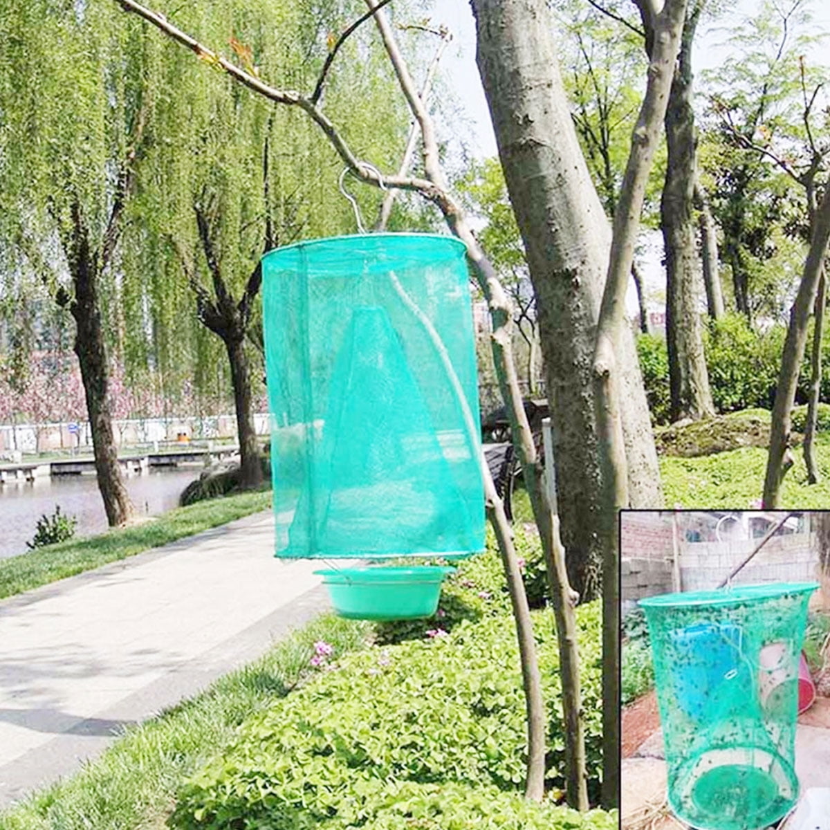 Fly Catcher,8 Pcs Reusable Hanging Fly Catcher Flies Killer Flytrap ...