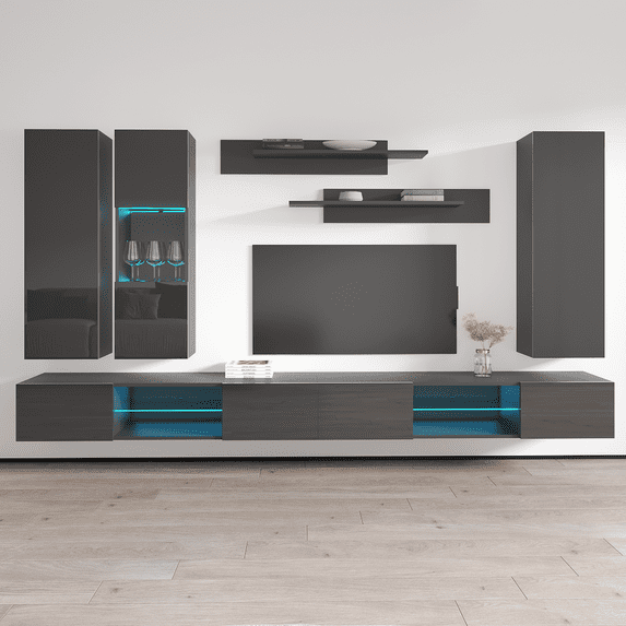 Fly E 33TV Wall Mounted Floating Modern Entertainment Center - Walmart.com