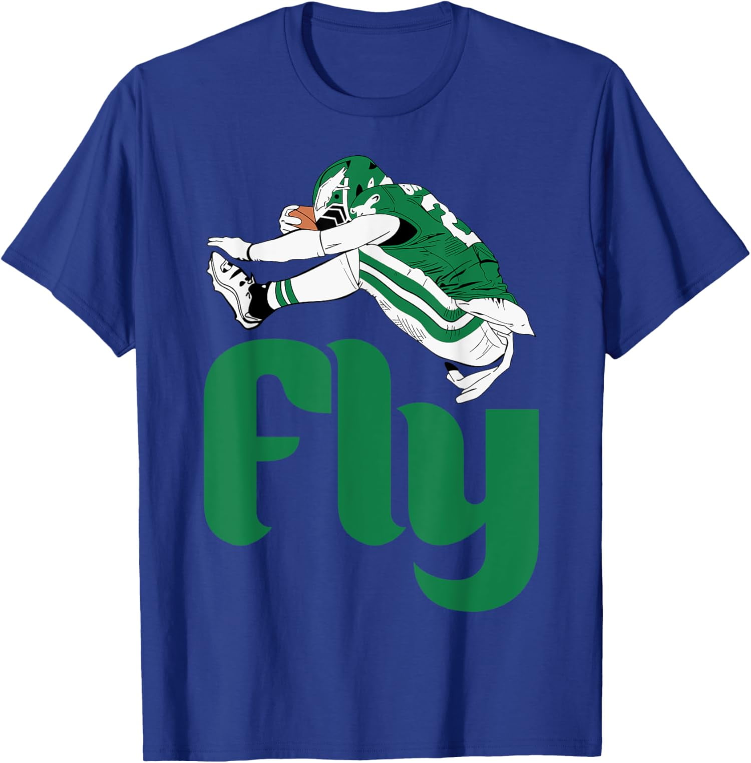 Fly Eagles Fly Tee - Viral Saquon Barkley Hurdle Jump Football Fan Gift ...