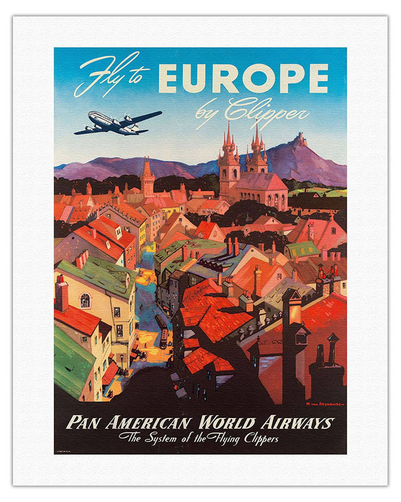 Fly to Europe by Clipper - Boeing 377 Stratocruiser - Pan American ...