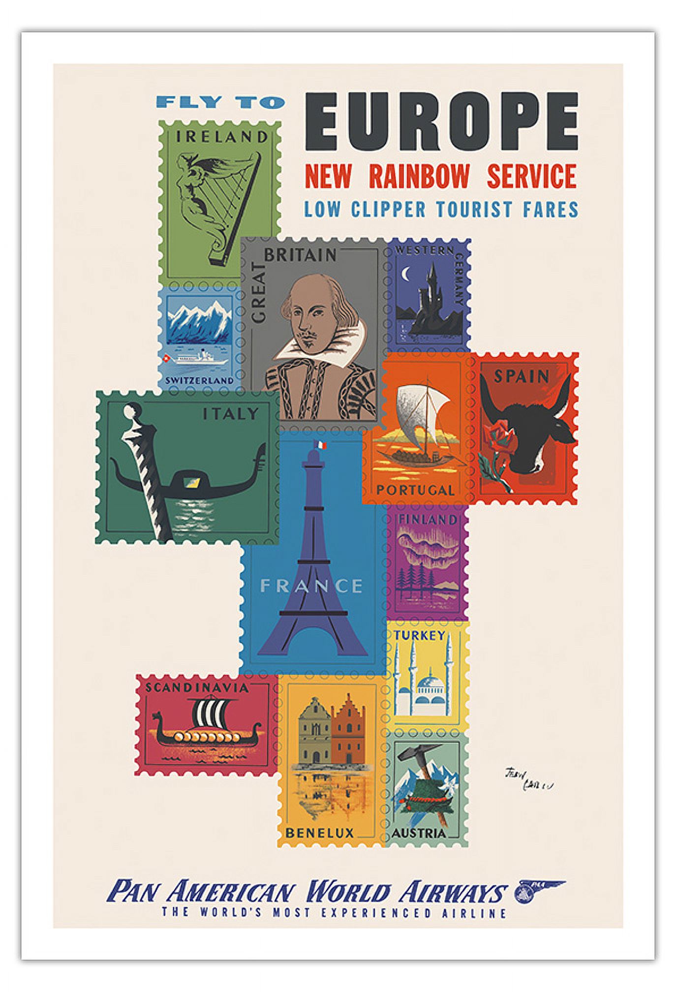 Fly to Europe - New Rainbow Service - Pan American World Airway ...