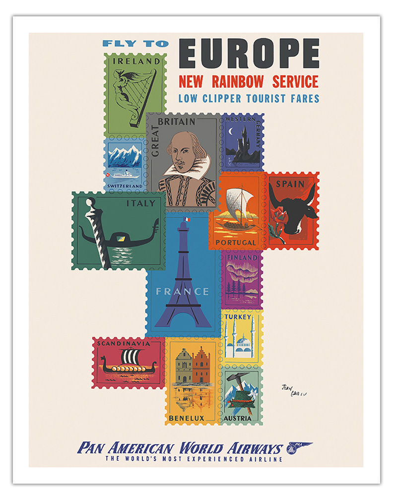 Fly to Europe - New Rainbow Service - Pan American World Airway ...