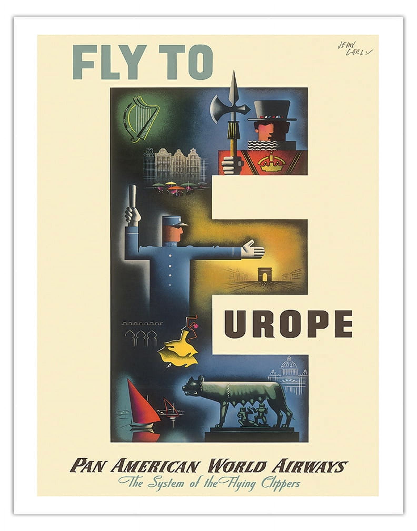 Fly to Europe - The System Of The Flying Clippers - Pan American World Airways - Vintage Airline ...