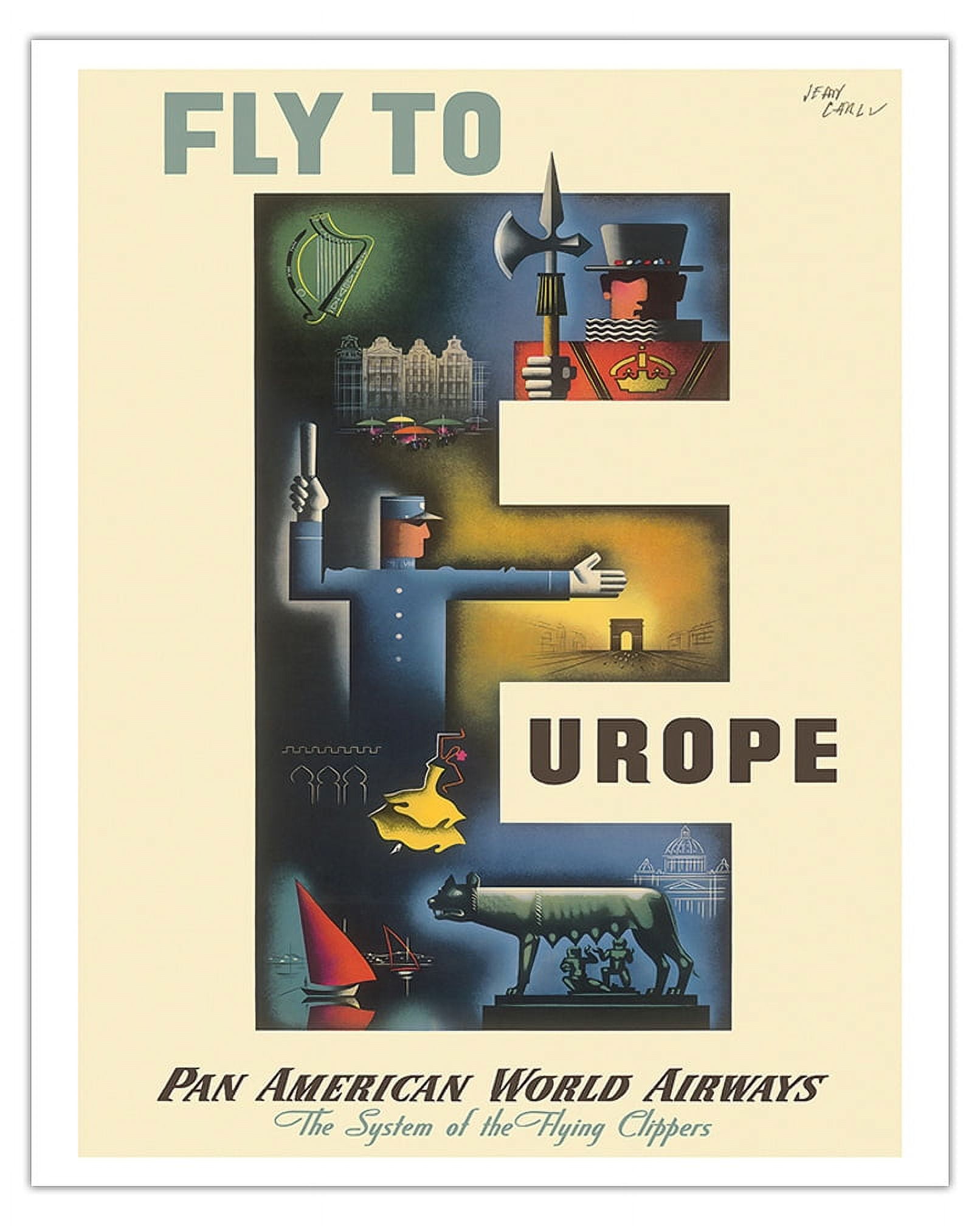 Fly to Europe - The System Of The Flying Clippers - Pan American World Airways - Vintage Airline ...