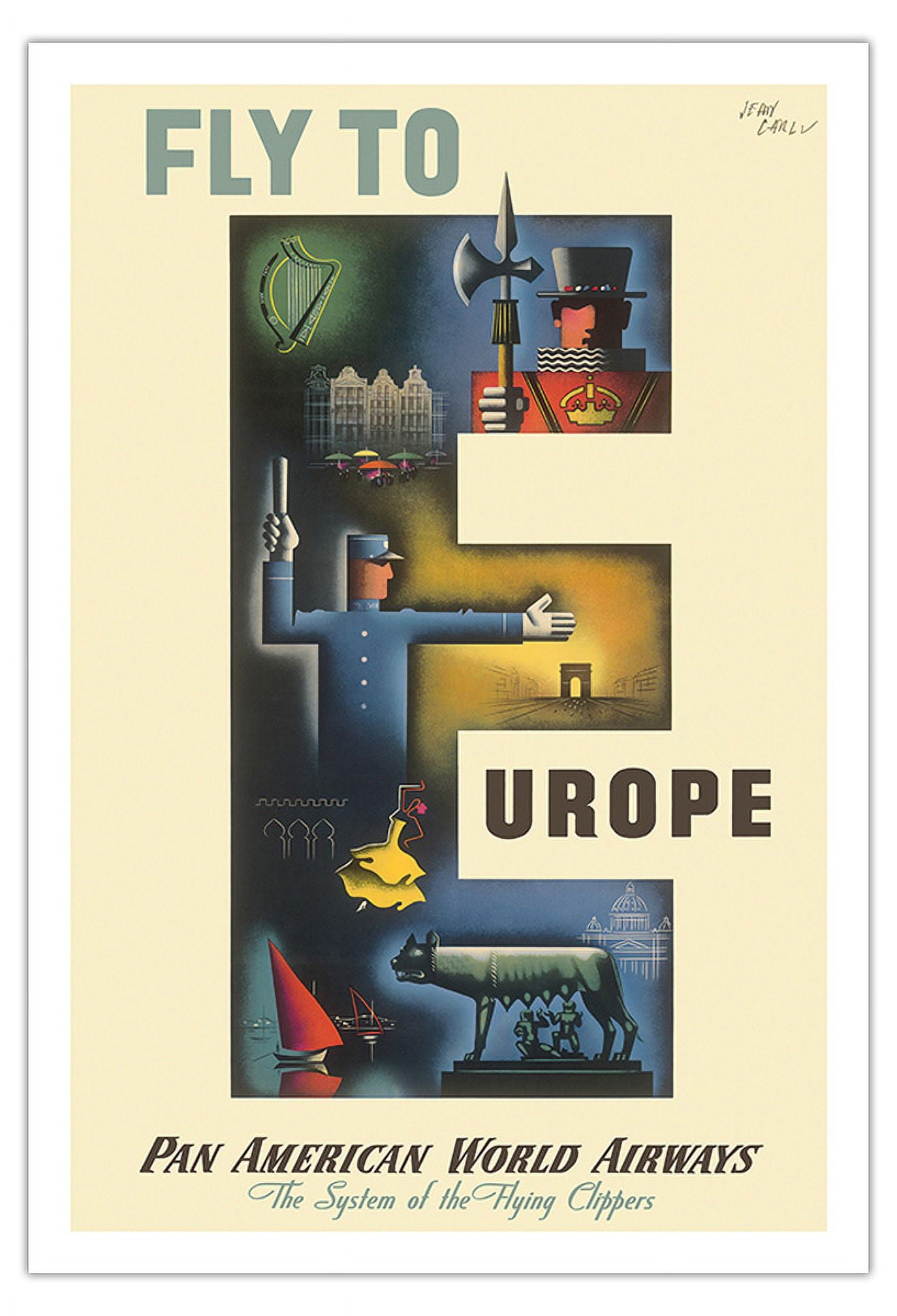 Fly to Europe - The System Of The Flying Clippers - Pan American World Airways - Vintage Airline ...